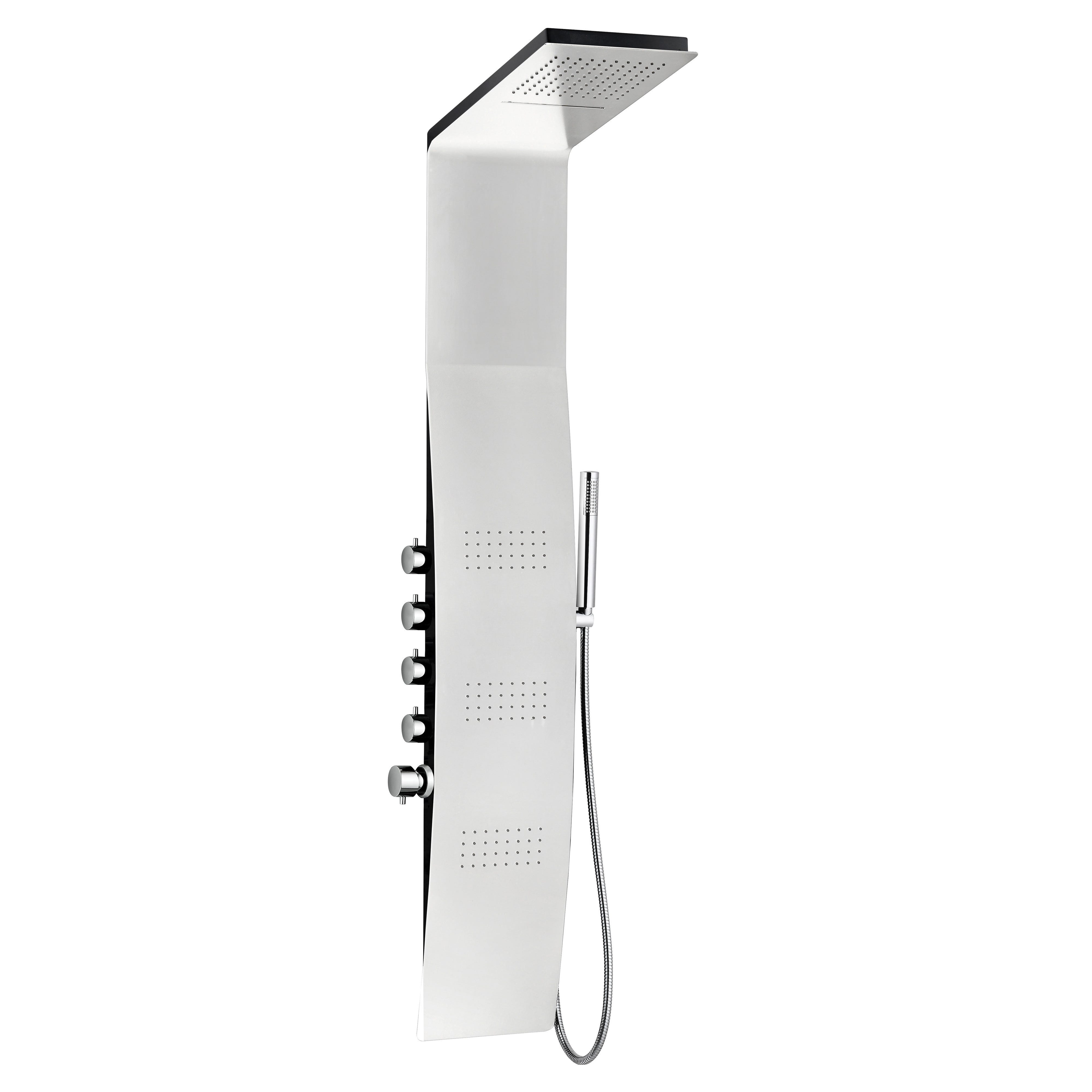 COLONNA DOCCIA IDRO ACQUAPRO NAIDA IN ALLUMINIO CROMATO 3GETTI CON ...