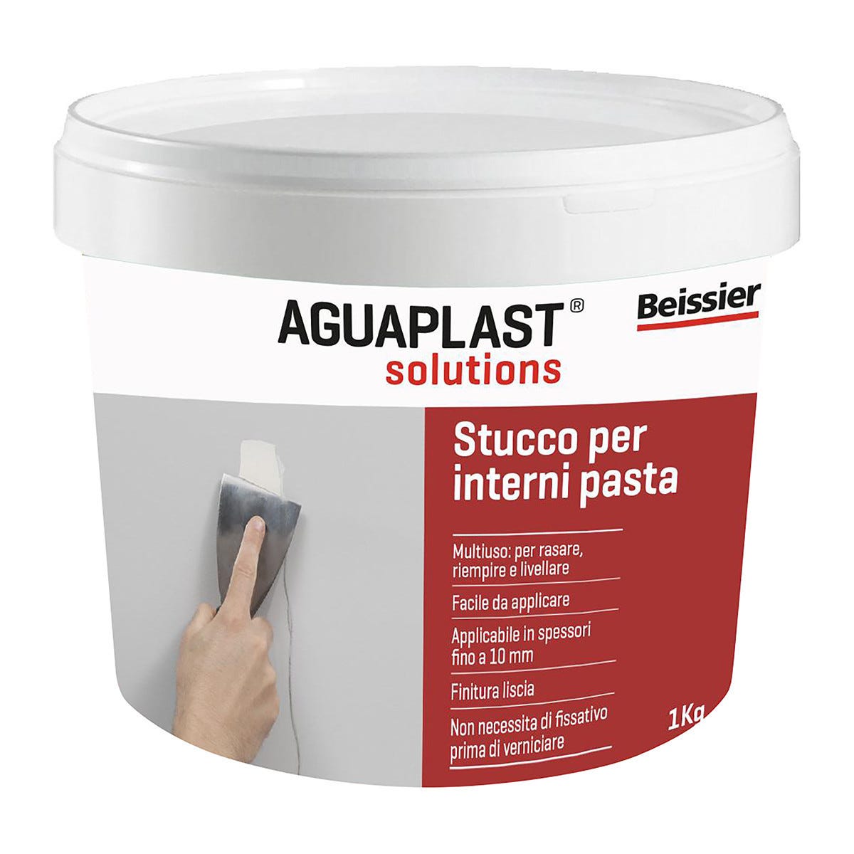 STUCCO PER INTERNI IN PASTA AGUAPLAST BIANCO 1 kg SPESSORI FINO A 10 mm