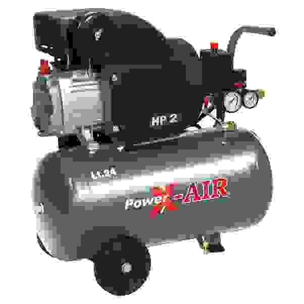 COMPRESSORE 24 l MISTRAL 2hp LUBRIFICATO POWER X YE024 PRESSIONE 8 bar ...