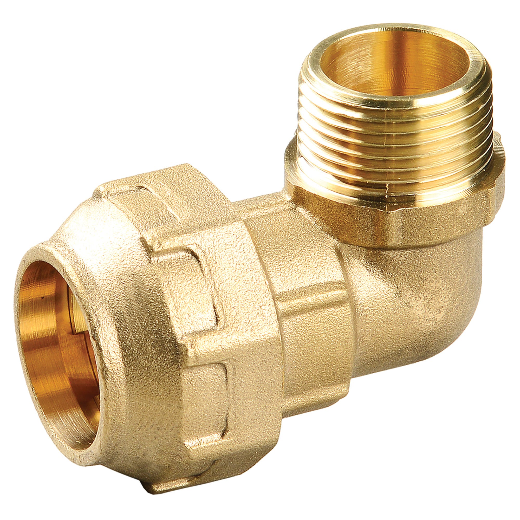 RACCORDO BANNINGER CONEX COMPRESSION OTTONE GOMITO MASCHIO M1''1/4 x Ø ...