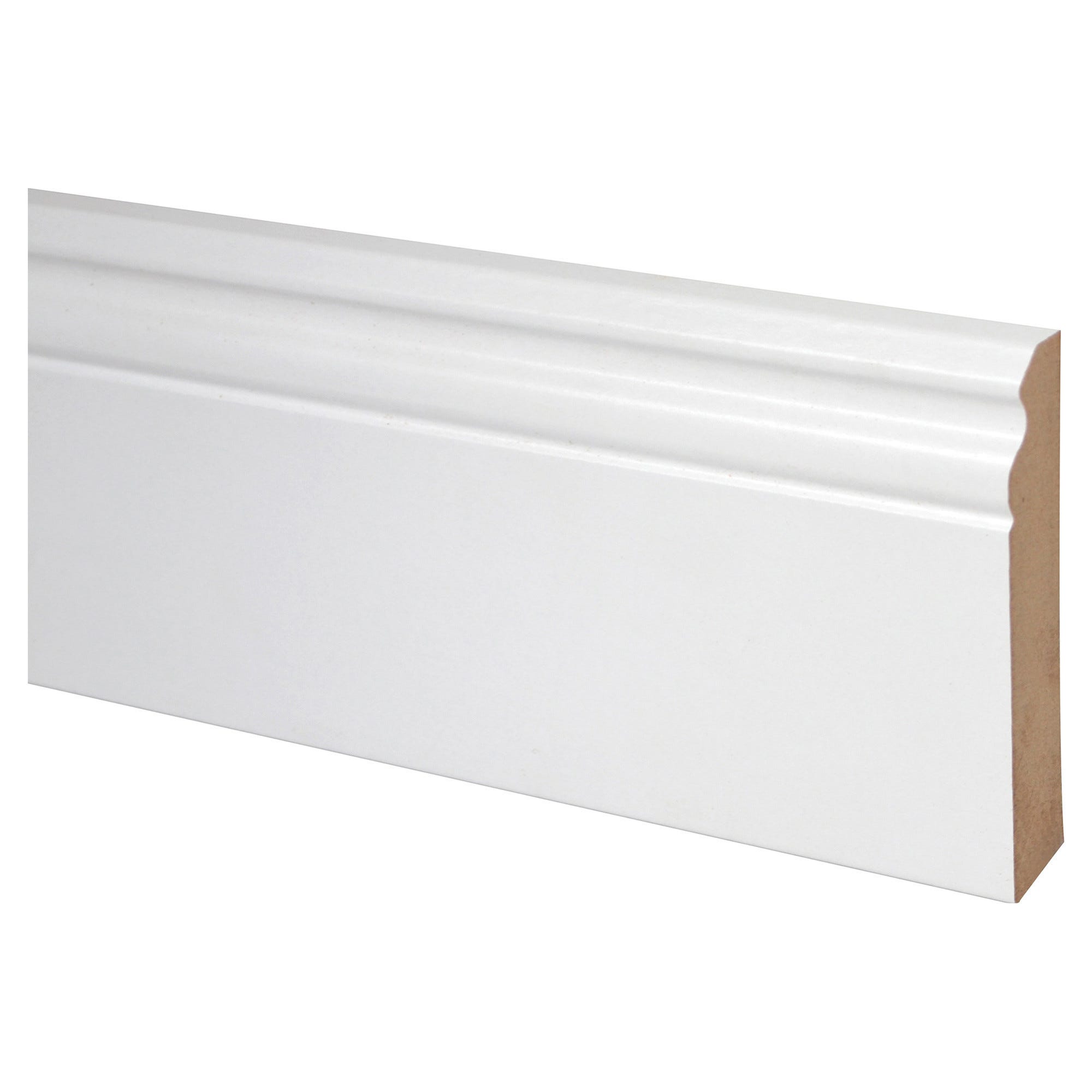BATTISCOPA IN LEGNO VITTORIANO BIANCO 2500x95 mm (LxH) SP 15 mm | Tecnomat