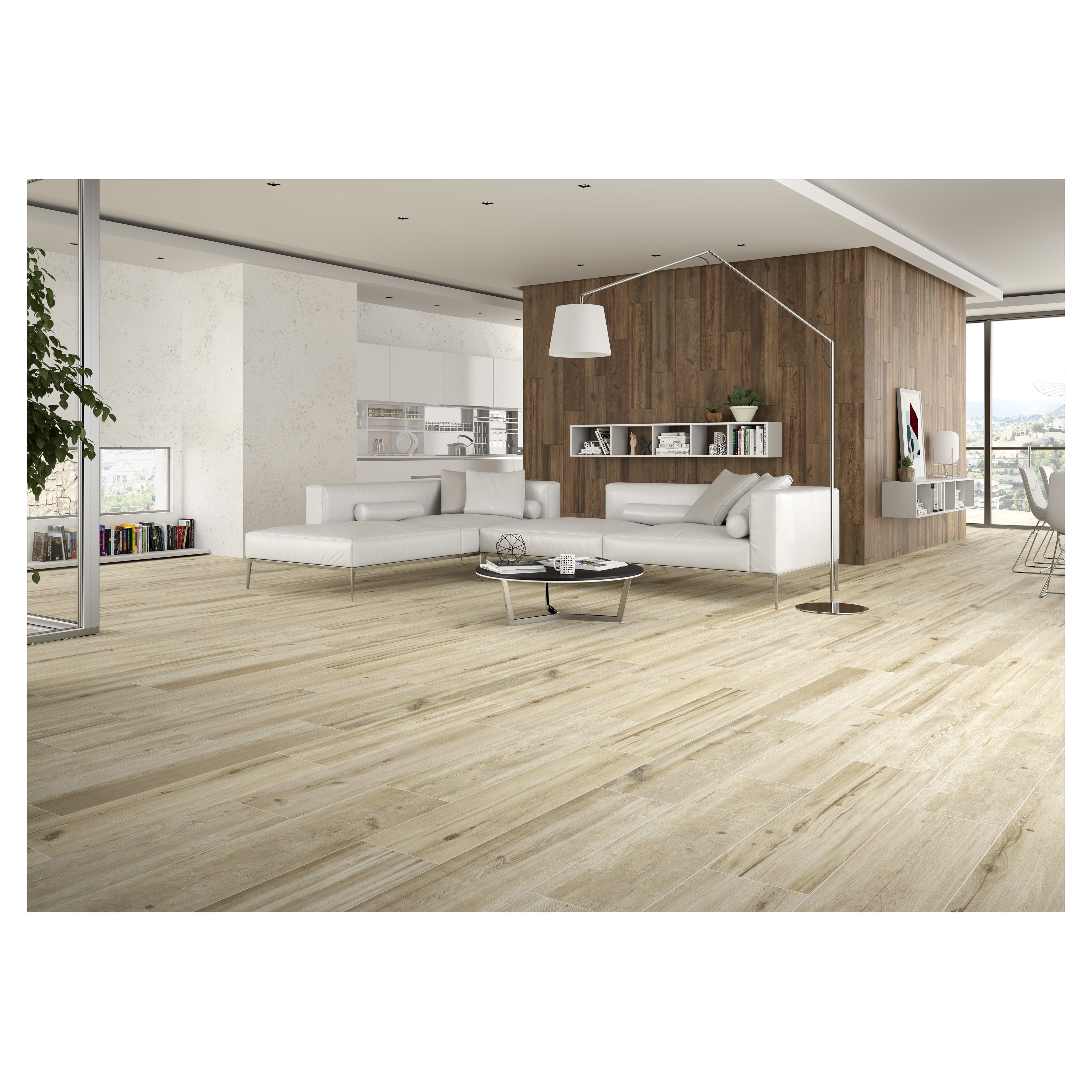 PAVIMENTO INTERNO SPRINGWOOD NATURAL 23x120x1 cm PEI3 R9 GRES PORCELLANATO