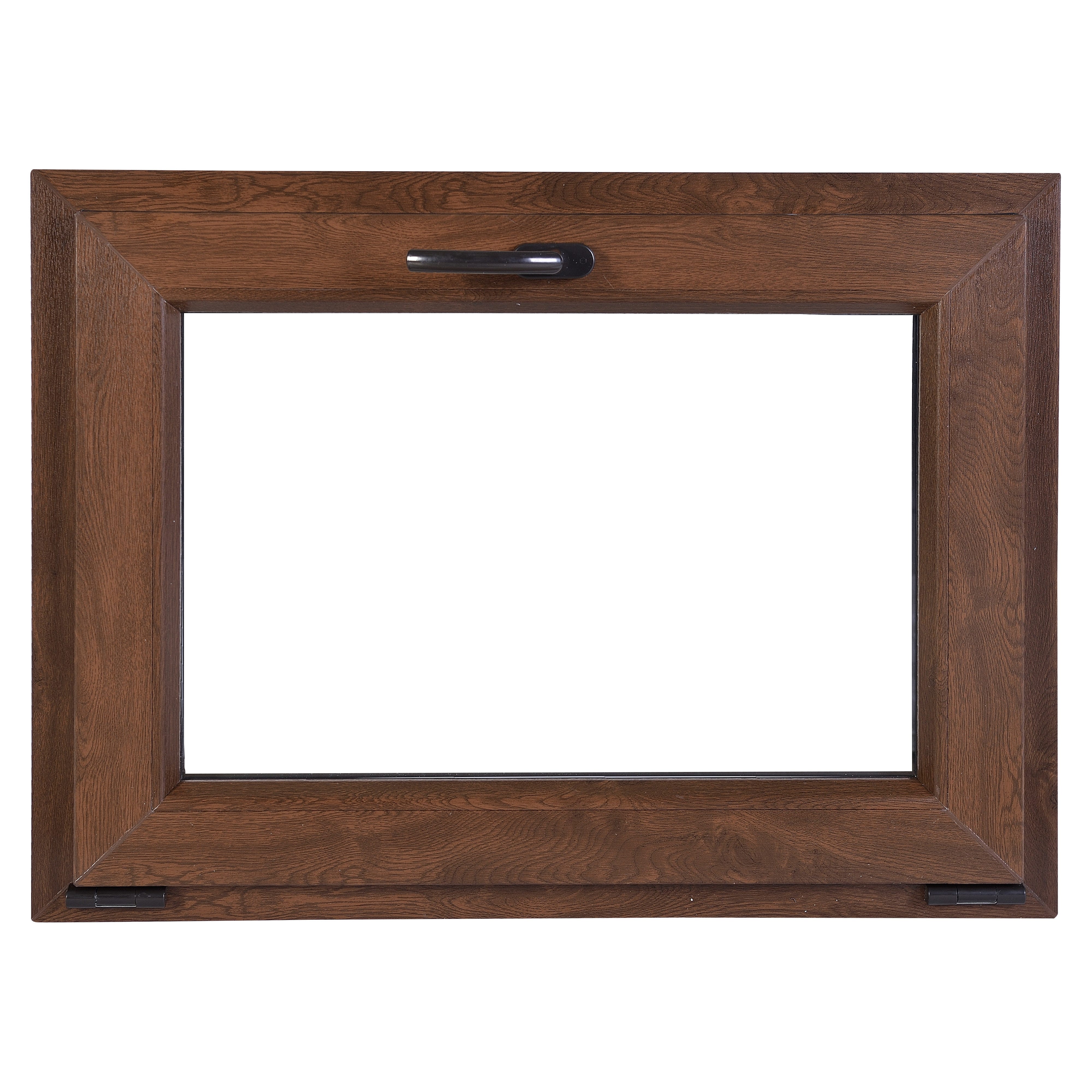 FINESTRA IN PVC NOCE APERTURA VASISTAS 80x60 cm (LxH)