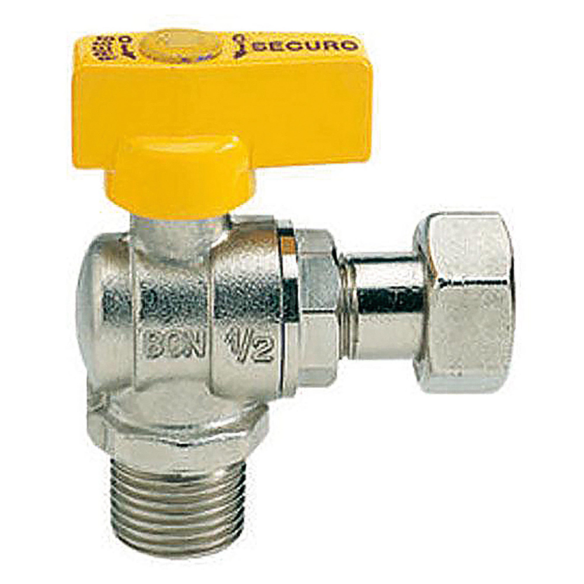 RUBINETTO PORTAGOMMA GAS GPL A SQUADRA M 1/2"