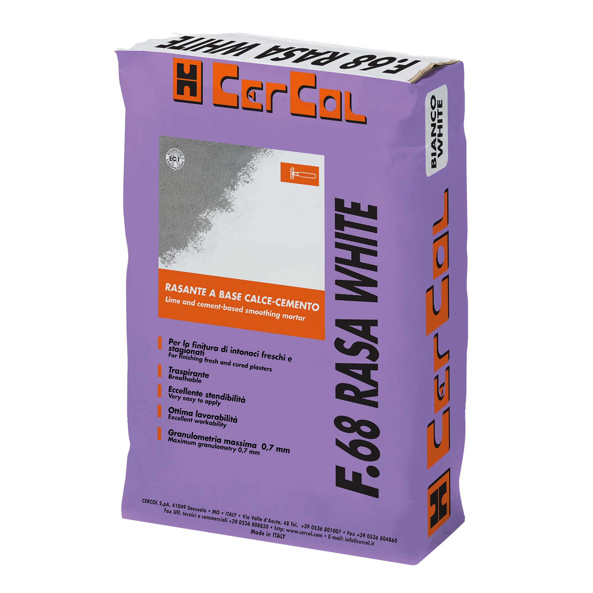 RASANTE BIANCO RASA WHITE 25 kg FINITURA CIVILE FINO A 5 mm PER INTERNO ...