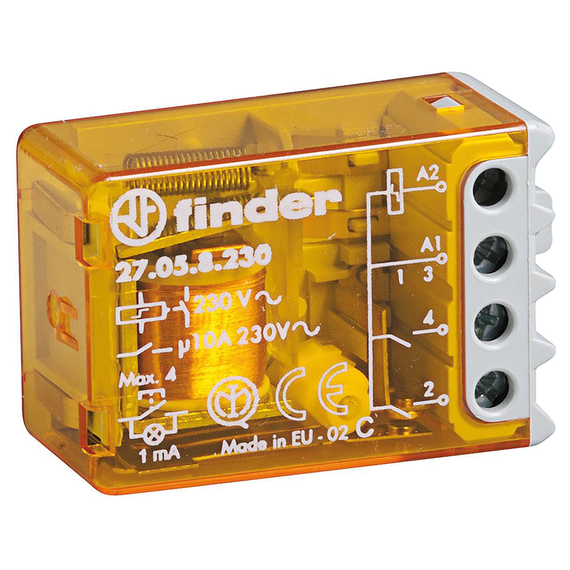 RELE' AD IMPULSI FINDER 2 CONTATTI NO AC (50/60Hz) 230V COMMUTATO 4 ...