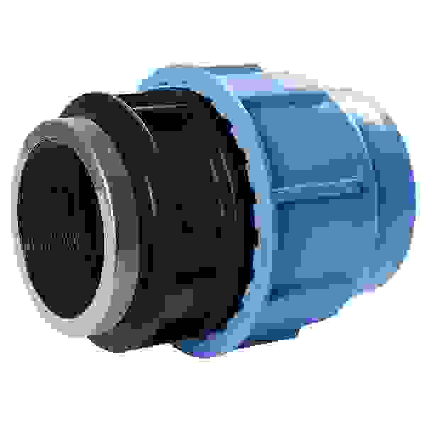 RACCORDO A COMPRESSIONE BLUSEAL DRITTO F 1"1/2xØ 50 mm PER TUBO POLIETILENE