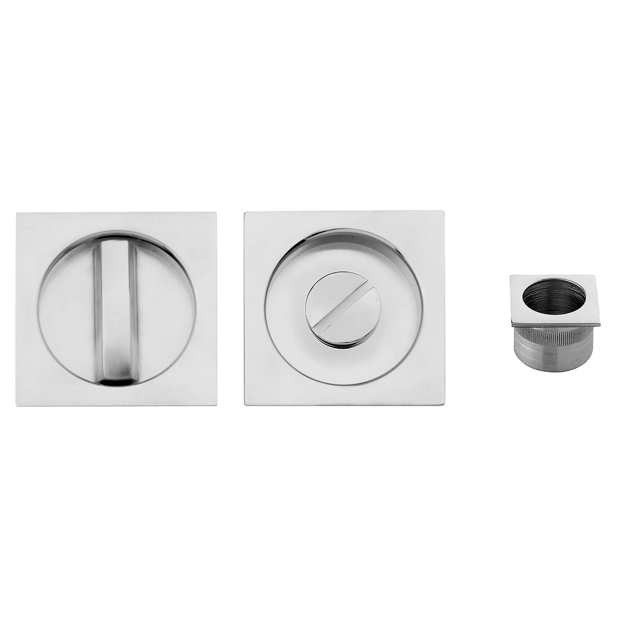 MANIGLIE COTTALI QUADRE INCASSO WC CROMO SATINATO 2 PEZZI + DITALE ...