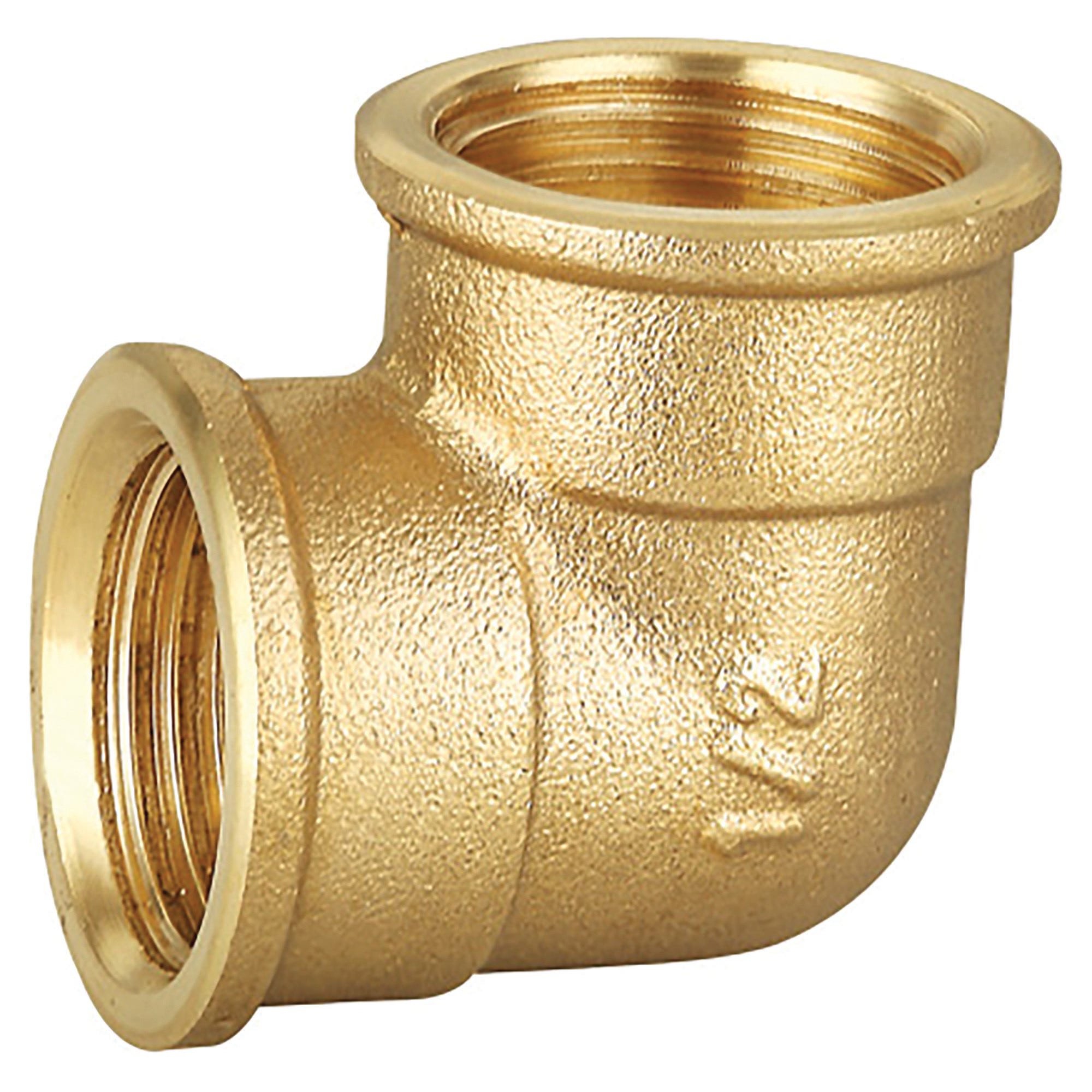 GOMITO OTTONE GIALLO BANNINGER 90° FF 3/4''