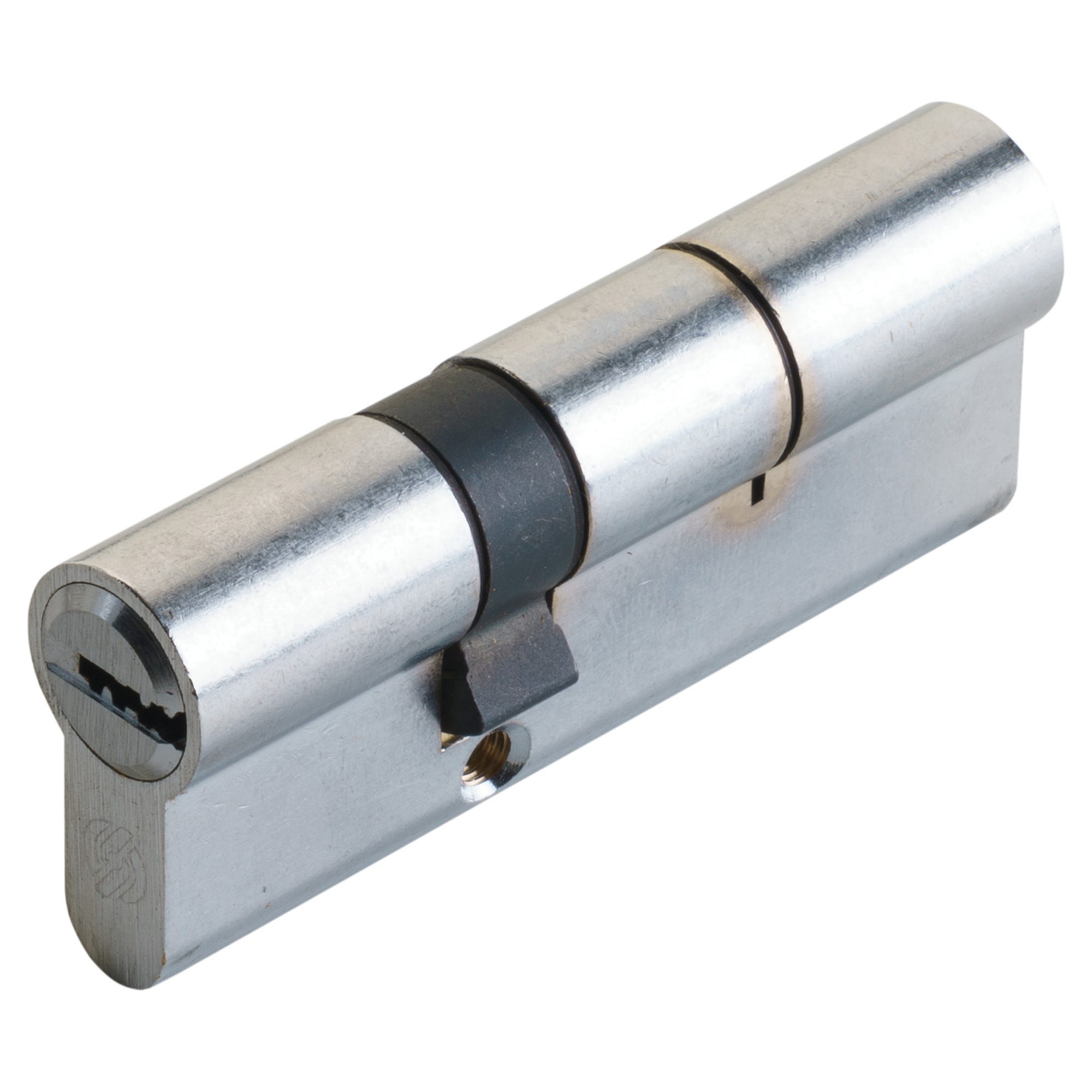 CILINDRO SAGOMATO SECUREMME K2-C MISURA 70 = 30+40 mm CROMO SATINATO