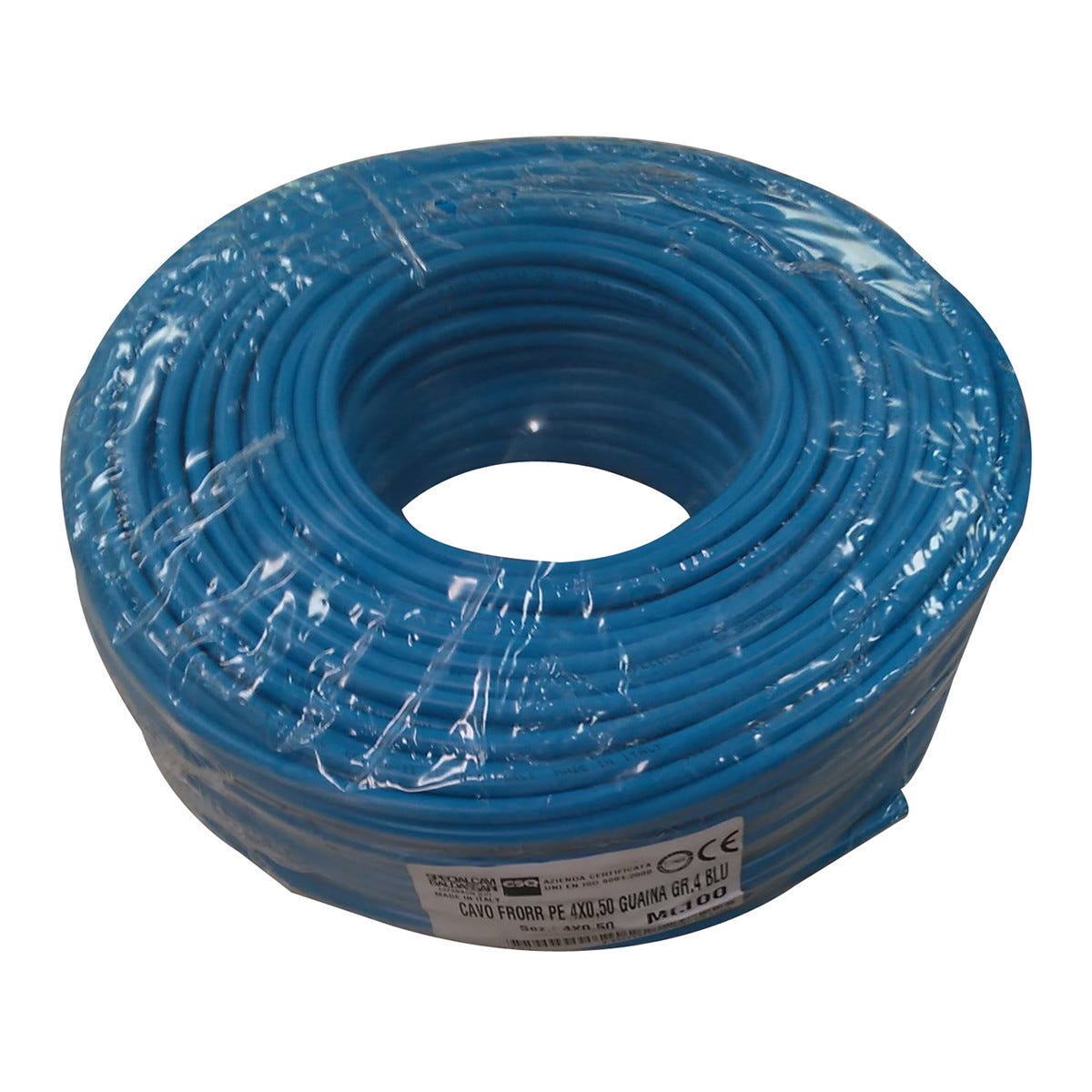 CAVO AUTOMAZIONE CANCELLI 4x0,50 PVC BLU
