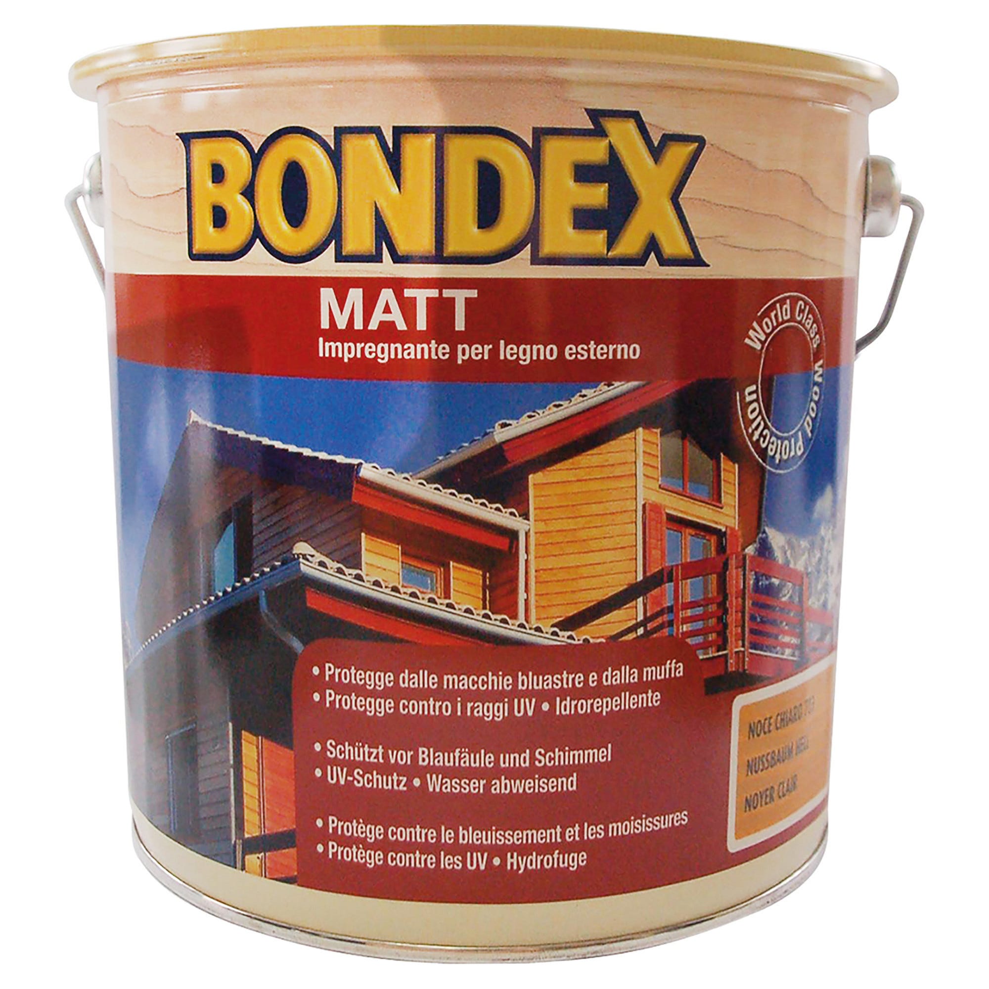 IMPREGNANTE SOLVENTE BONDEX MATT 10 l NOCE MEDIO PRONTO ALLUSO 10-16 m² ...