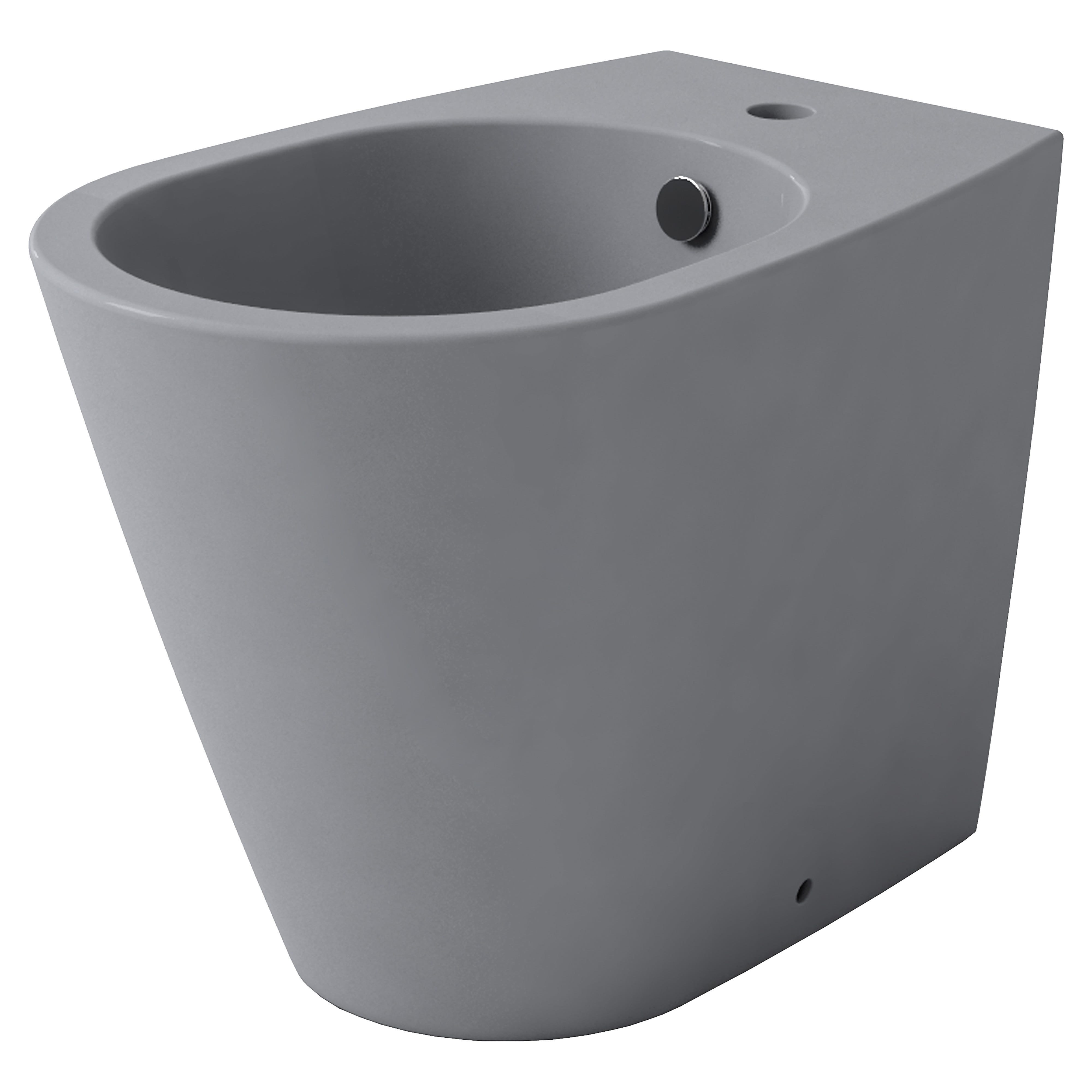 BIDET SIMAS SERIE GAMBASSI FILO MURO A TERRA IN CERAMICA CEMENTO MATT