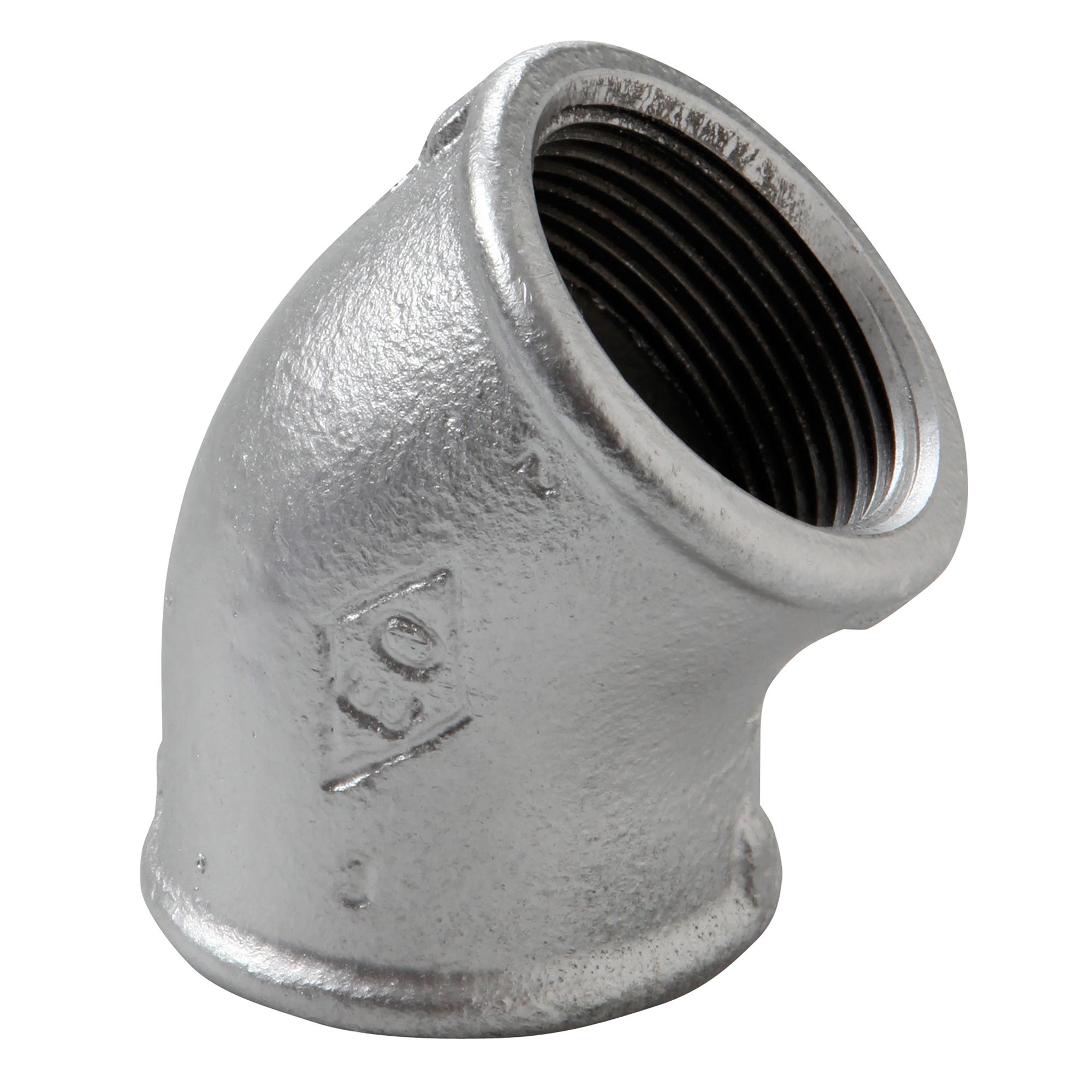 RACCORDO GHISA 120 GOMITO 45° FF 1