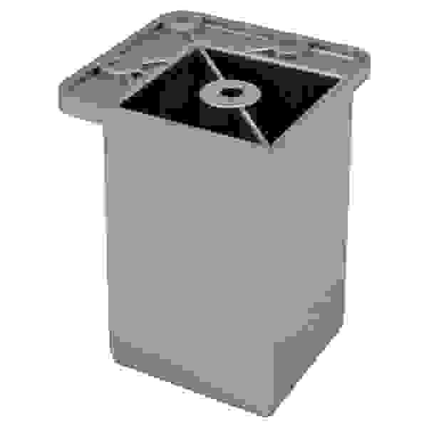 PIEDE PER MOBILE FISSO PORTATA 200 kg 70x46x46 mm ABS ALLUMINIO
