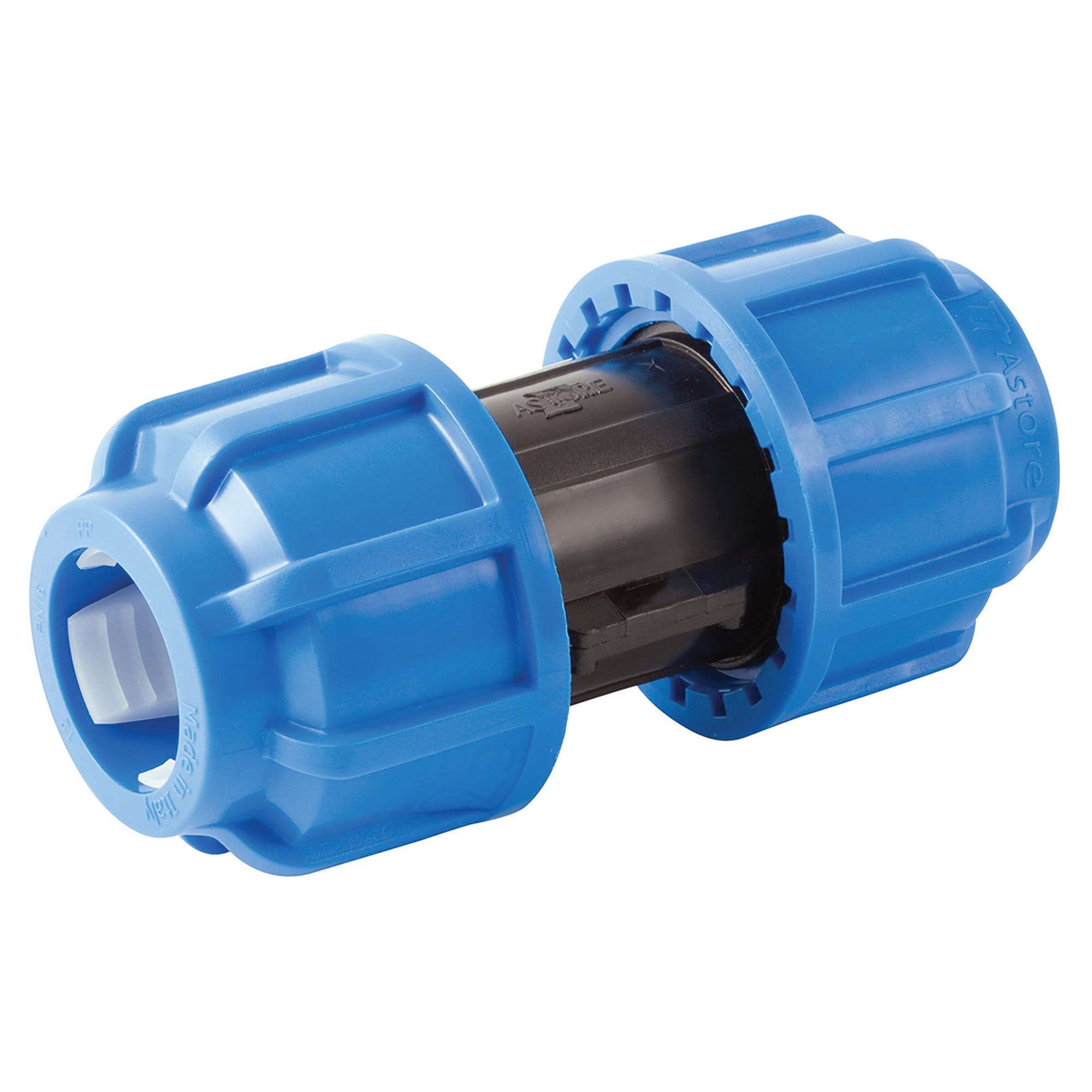 RACCORDO A COMPRESSIONE TUBO POLIETILENE MANICOTTO Ø 50x50 mm