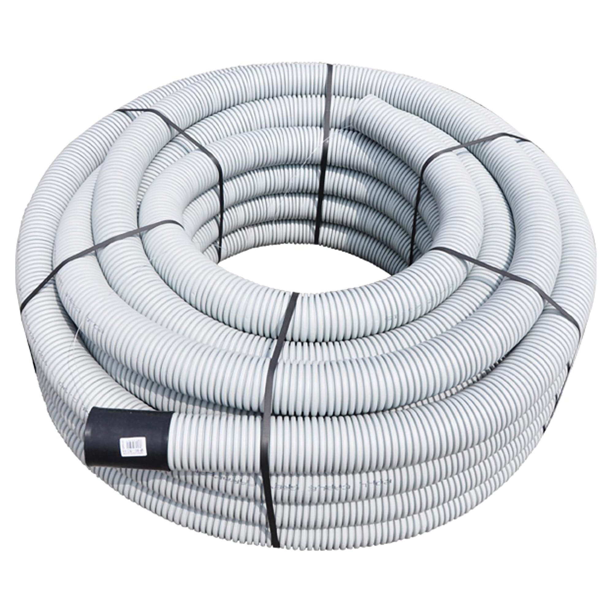 CAVIDOTTO IN HDPE GRIGIO Ø 90 mm 50m/ROT DOPPIA PARETE CON MANICOTTO ...