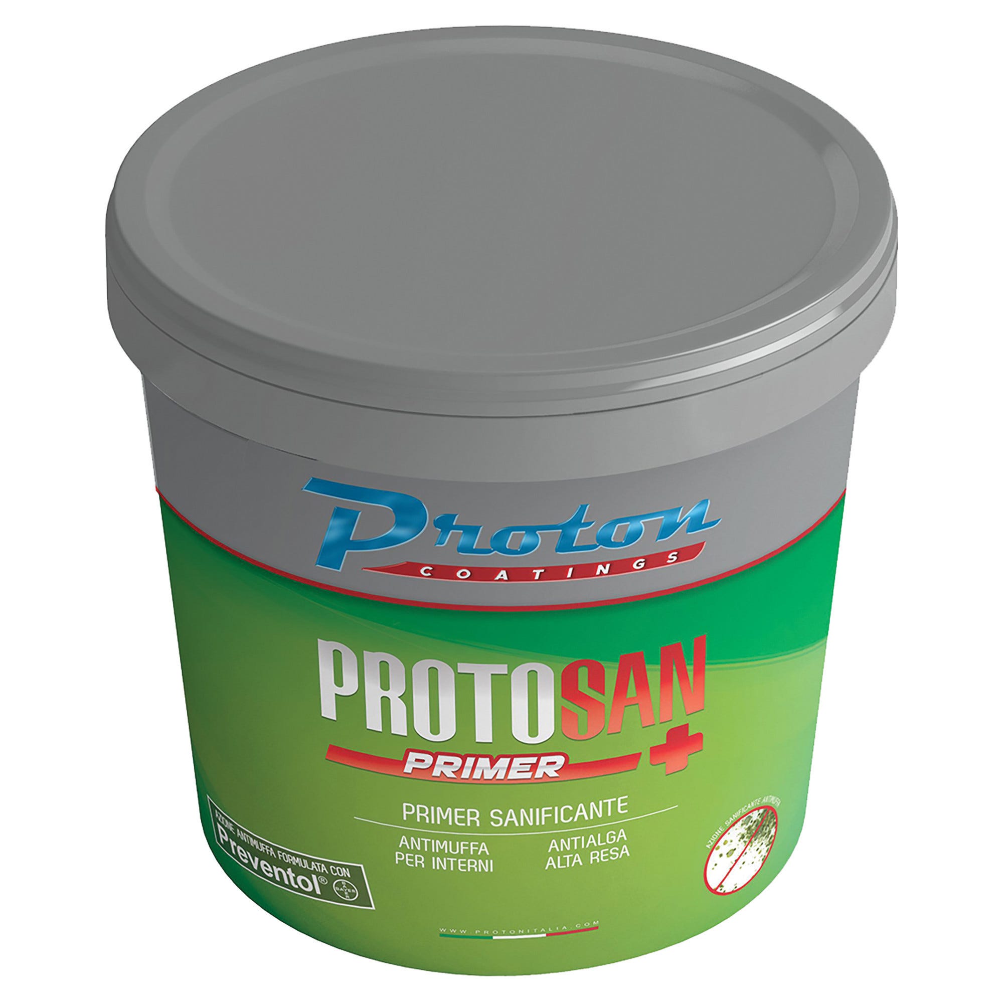 PRIMER ANTIMUFFA BATTERICIDA PROTOSAN 1 l 3-4 m² CON 1 l A 2 MANI