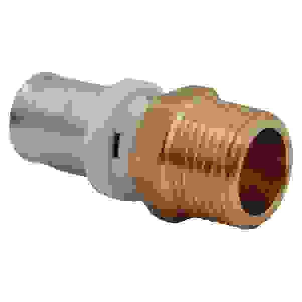 RACCORDO DRITTO PRESSFIT BANNINGER M 1" x Ø26 mm PROFILO PRESSATURA TH ...