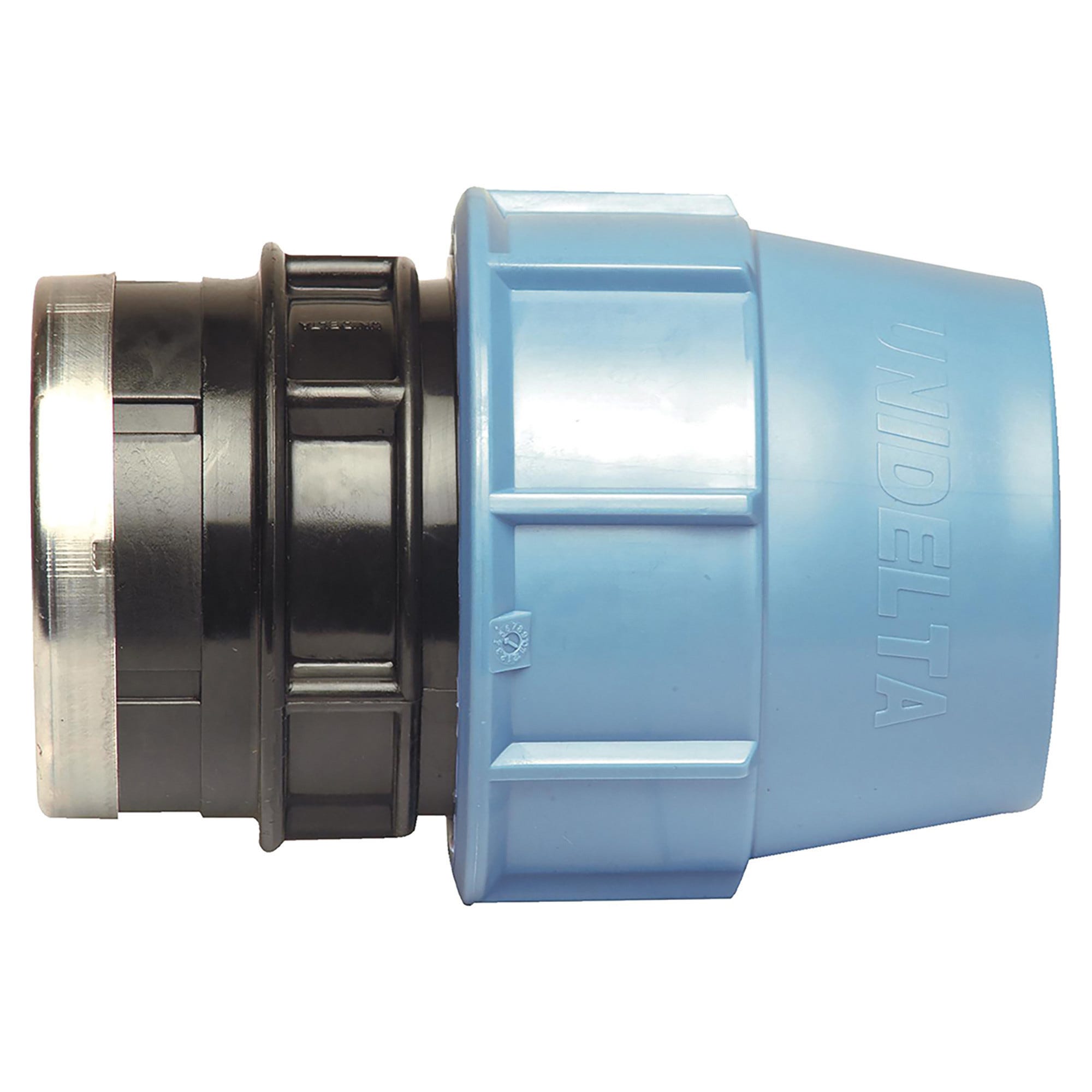 RACCORDO A COMPRESSIONE TUBO POLIETILENE DRITTO F 1/2'' x 20 mm