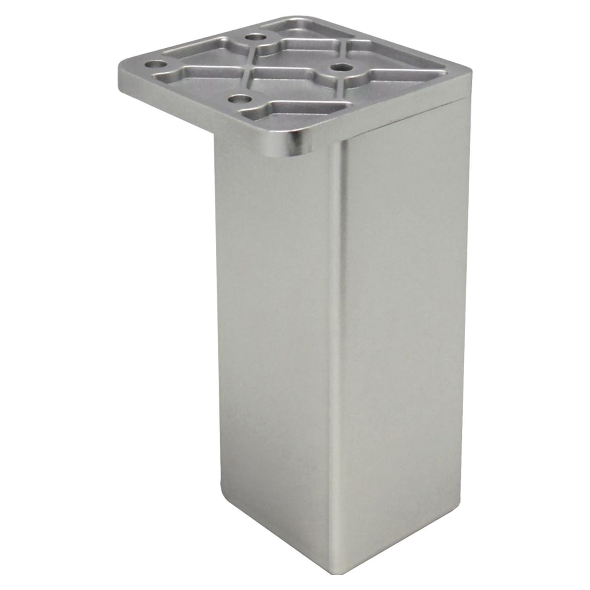 PIEDE PER MOBILE FISSO PORTATA 200 kg 108x46x46 mm ABS ALLUMINIO
