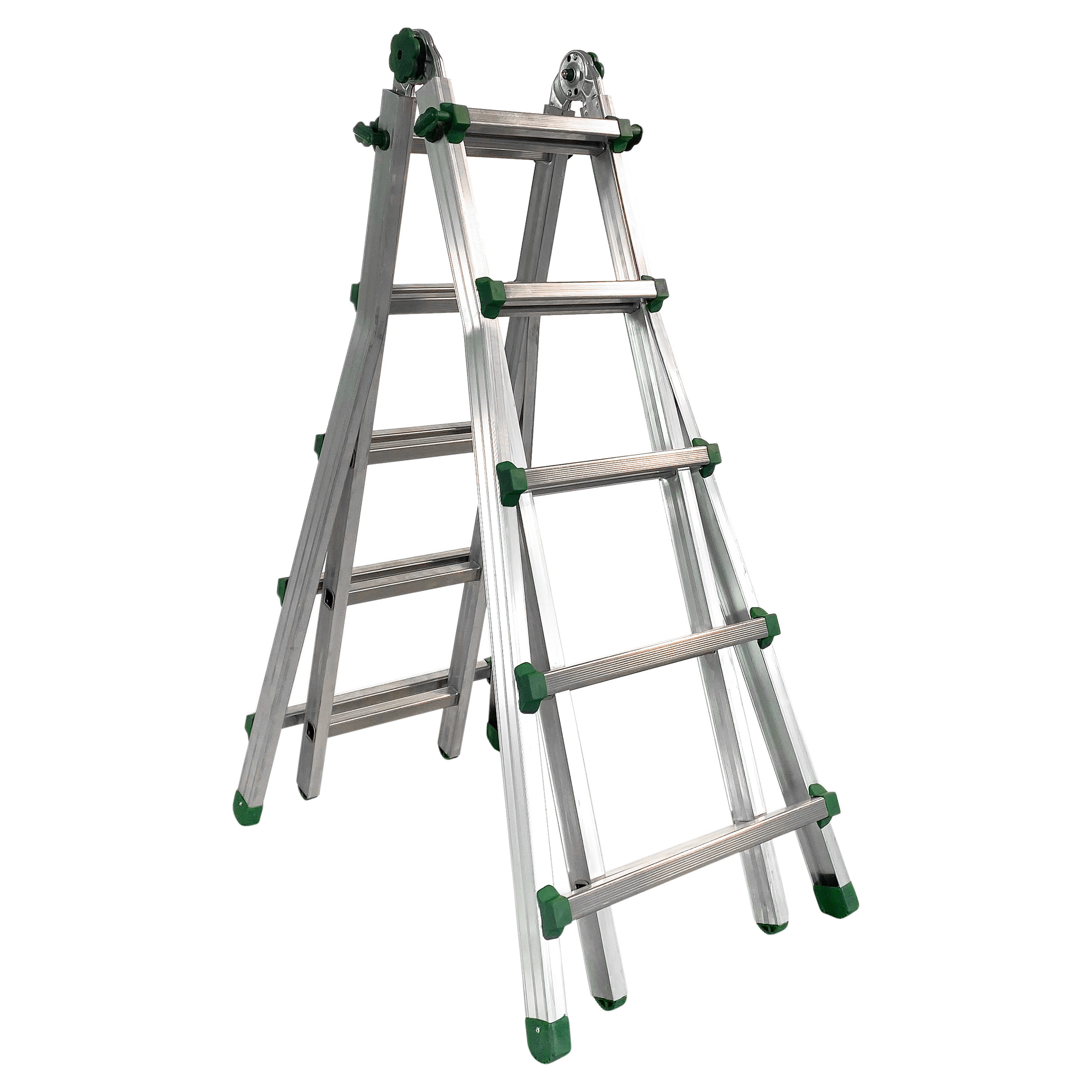 SCALA TELESCOPICA ALLUMINIO 5,46 m 5+5 GRADINI MAX 150kg EN131 | Tecnomat