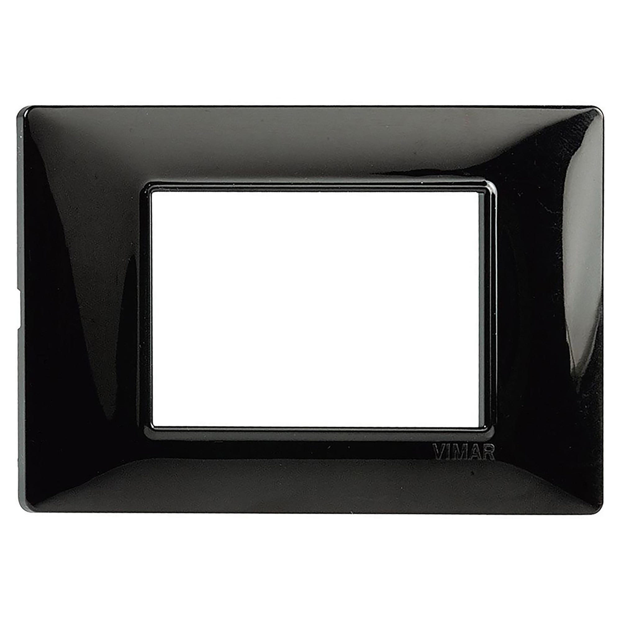 PLACCA VIMAR PLANA 3 MODULI COLORE NERO | Tecnomat