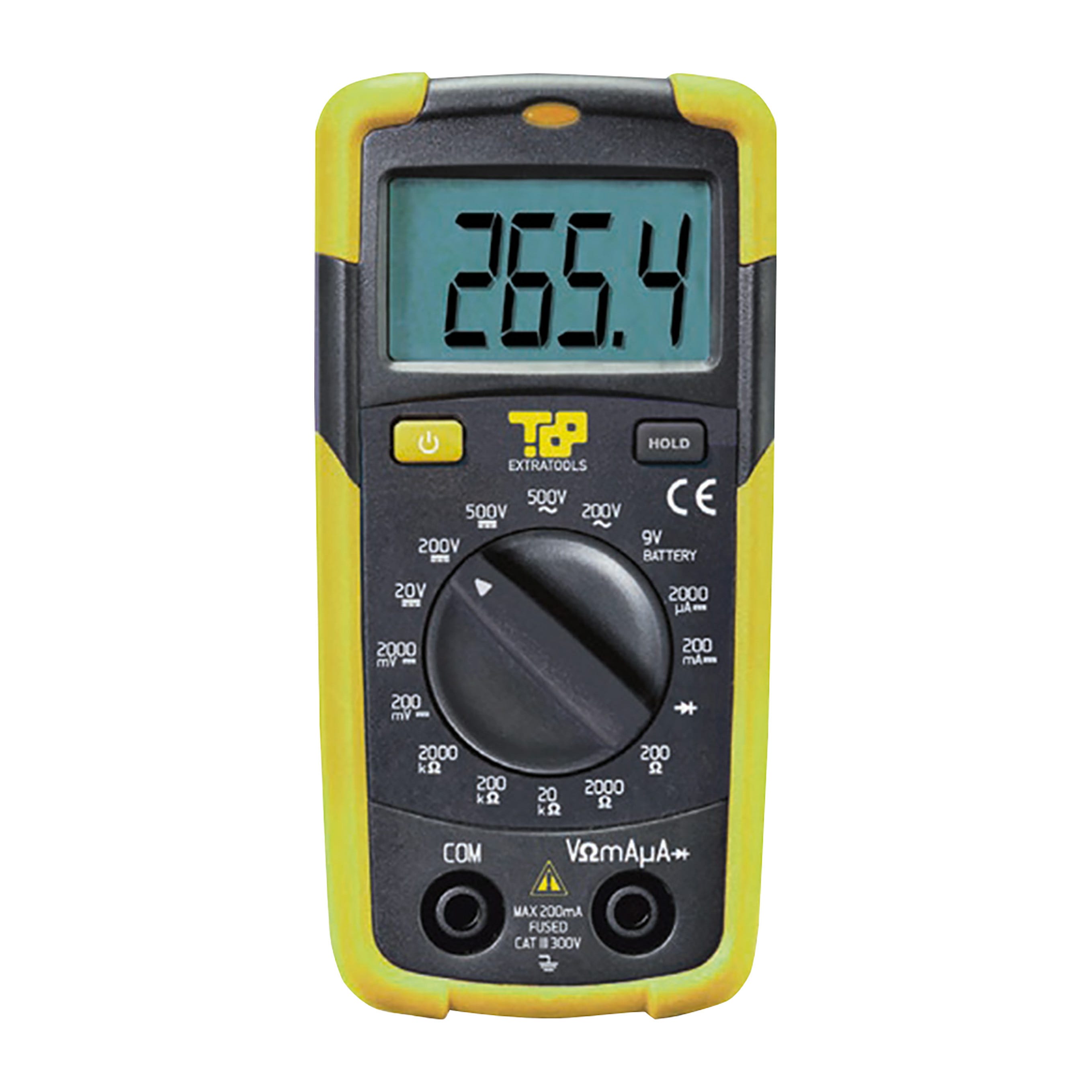 MULTIMETRO DIGITALE PORTATILE TOO BY HT TENSIONE AC/DC 500V CORRENTE DC ...