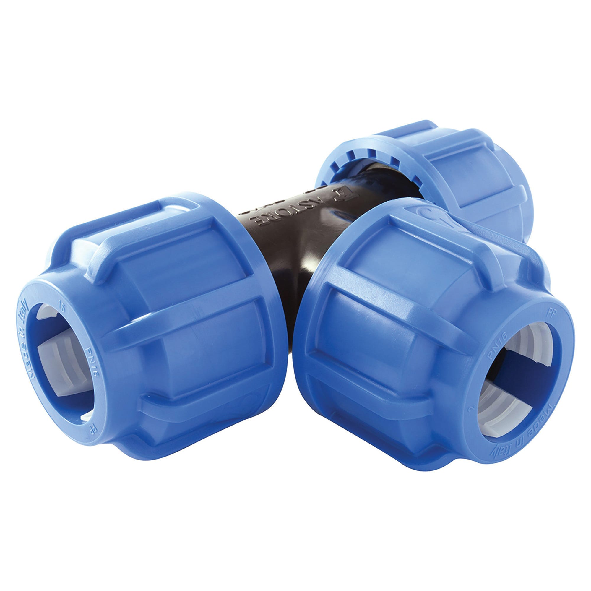 RACCORDO A COMPRESSIONE TUBO POLIETILENE PRESA STAFFA Ø 32 mm x 1'' F ...