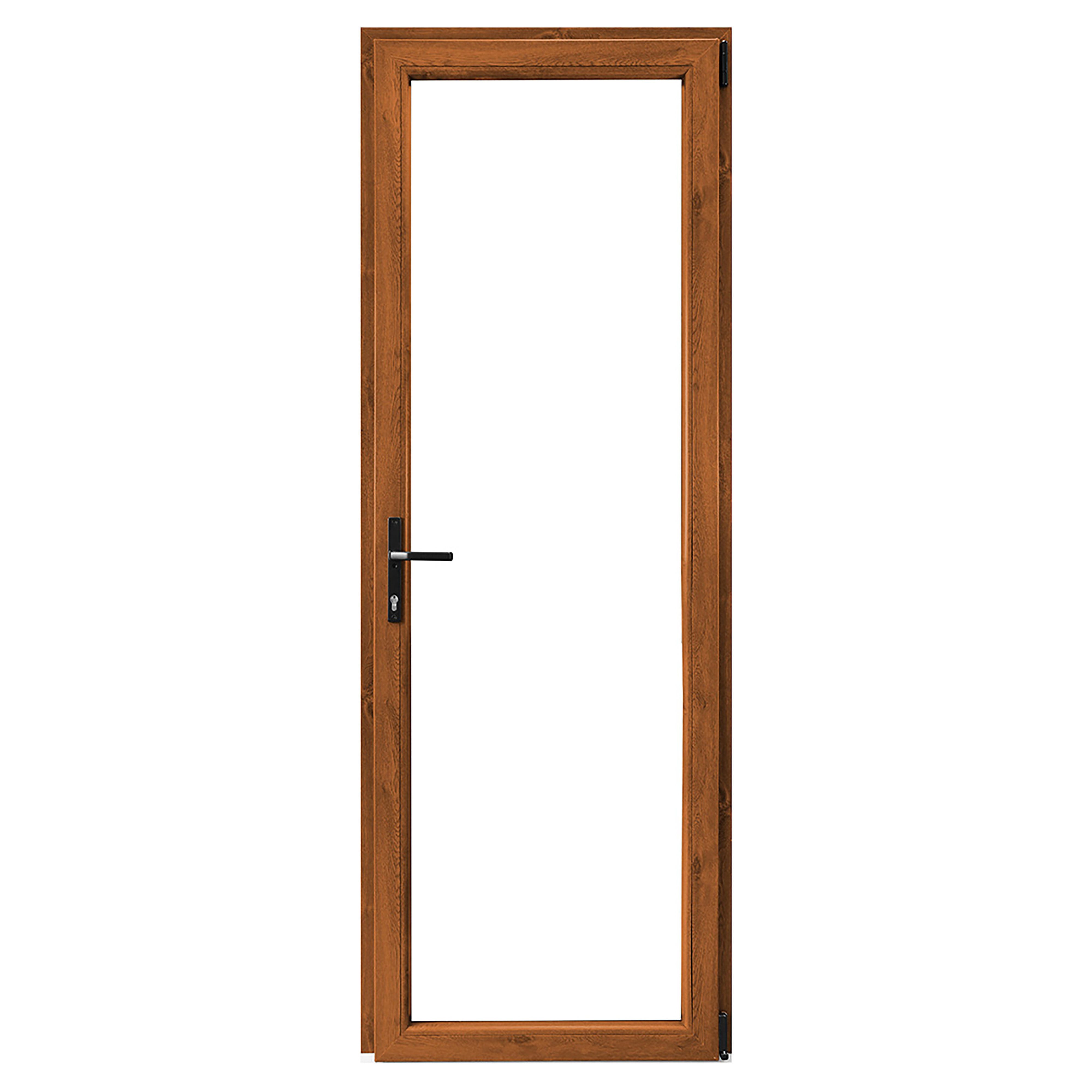 PORTA FINESTRA IN PVC ROVERE GOLD 1 ANTA CON SERRATURA DESTRA 80x220 cm ...