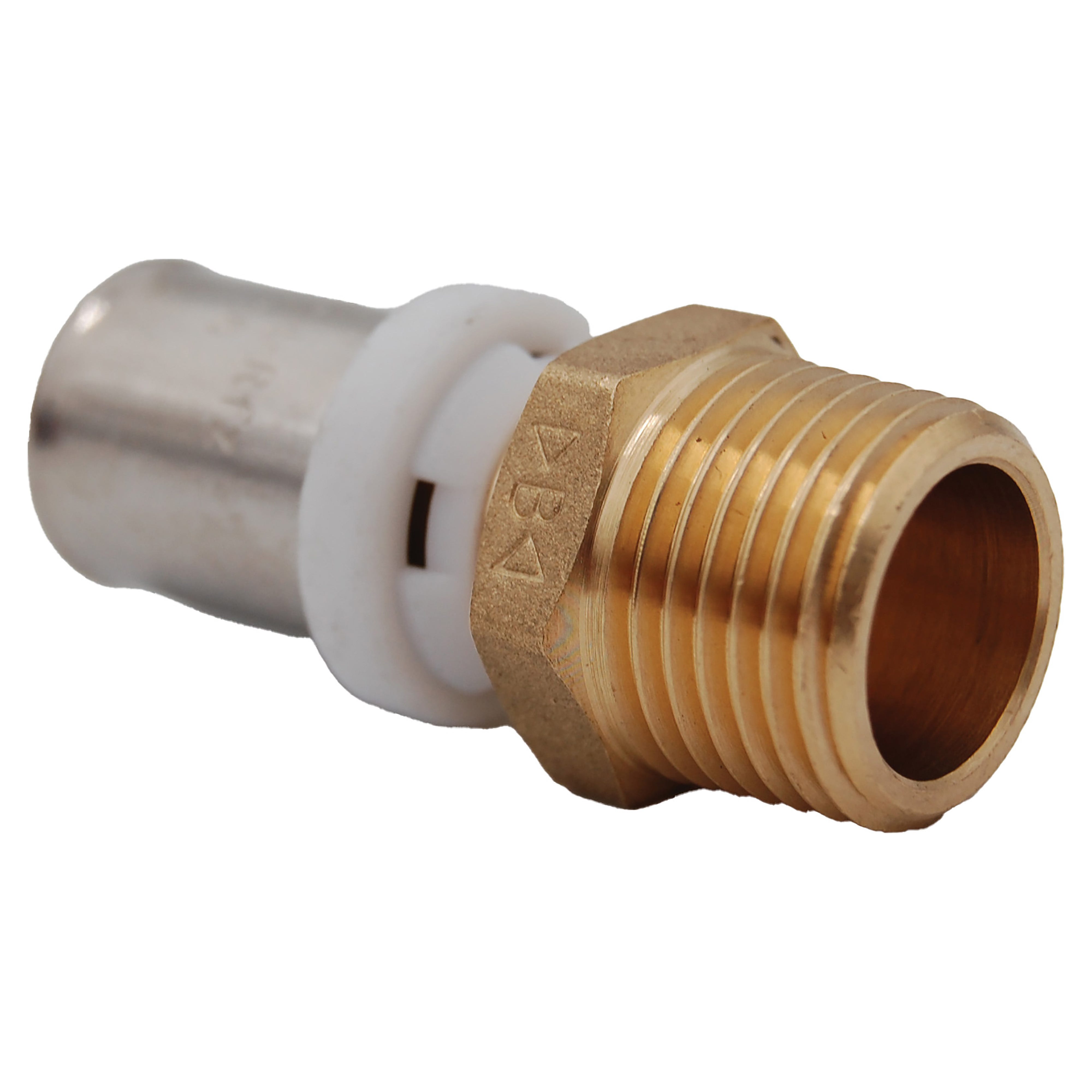 RACCORDO DRITTO PRESSFIT BANNINGER M 1" x Ø32 mm PROFILO PRESSATURA TH ...
