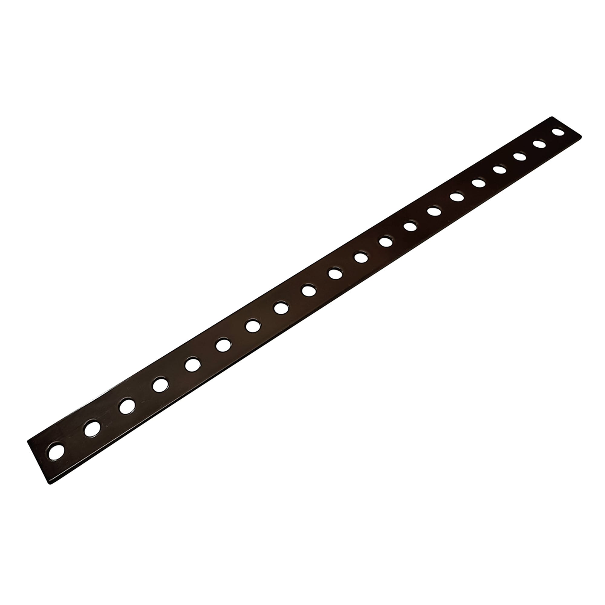 PIASTRA FORATA DRITTA RINFORZATA 300 mm ACCIAIO VERNICIATO MARRONE