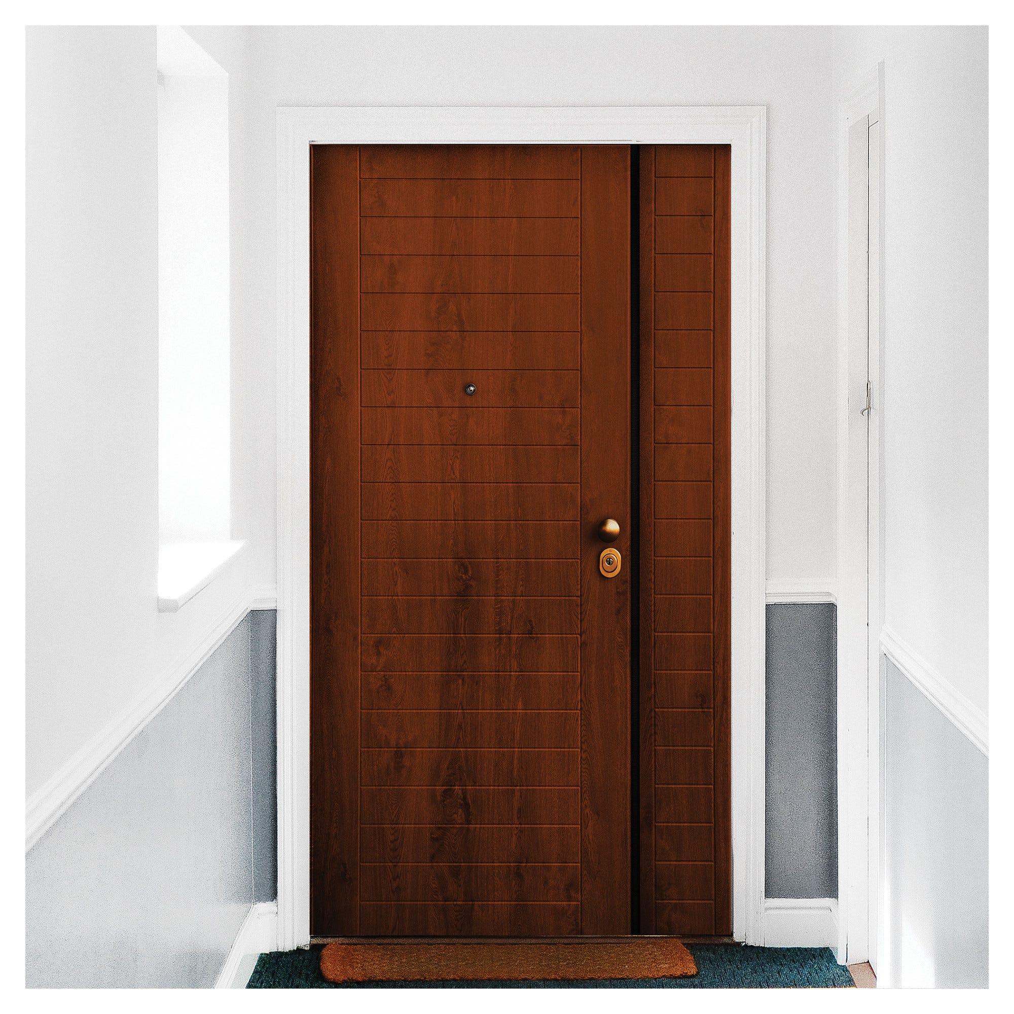 PORTA BLINDATA HAMMER DOPPIA ANTA APERTURA SPINTA A SINISTRA 210x90/30 ...