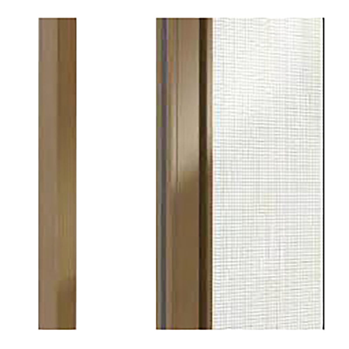 TELAIO DI COMPENSAZIONE BRONZO PER ZANZARIERE PLISSE H40xL150