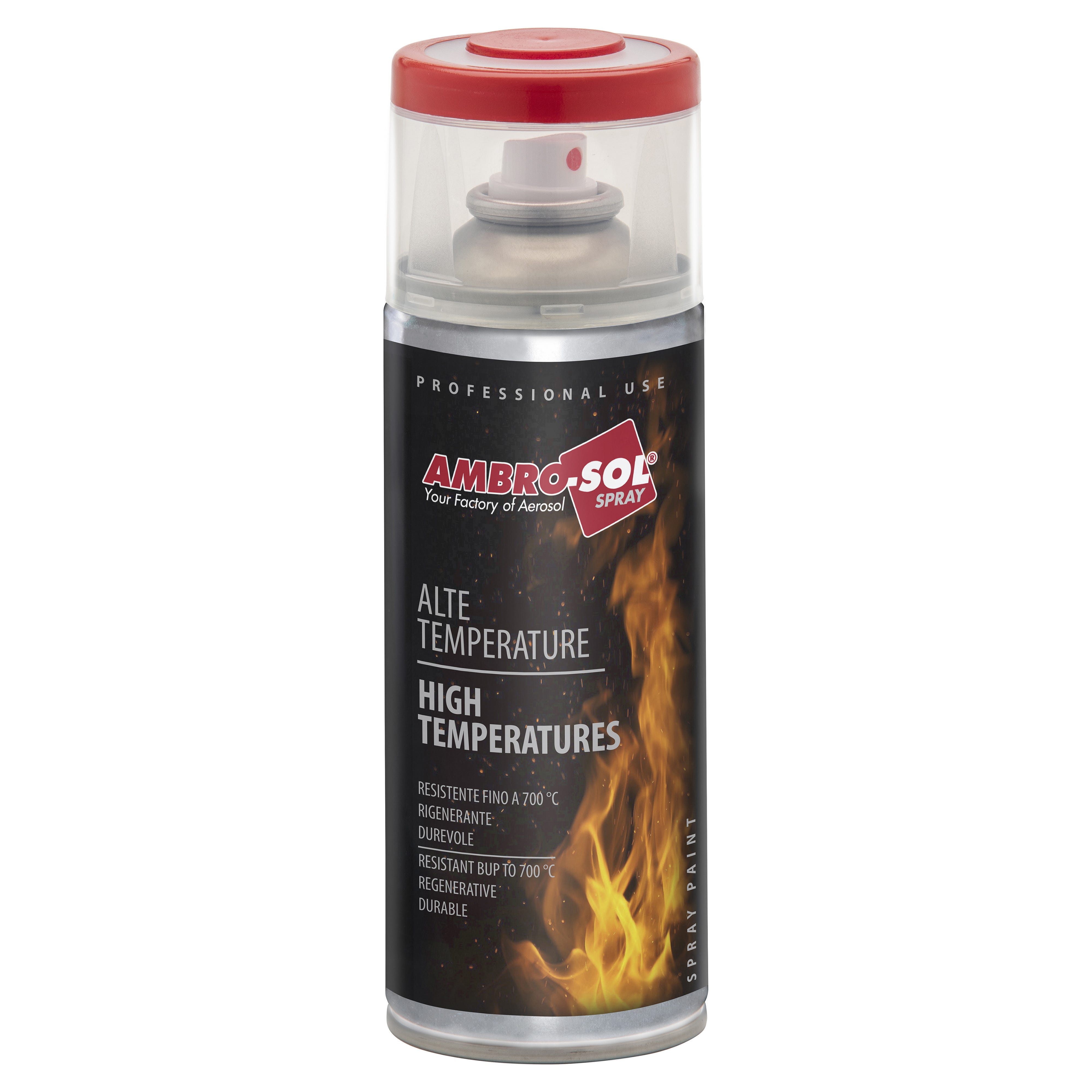 SMALTO SPRAY AMBROSOL 400 ml ALTE REMPERATURE TRASPARENTE 300-700°C