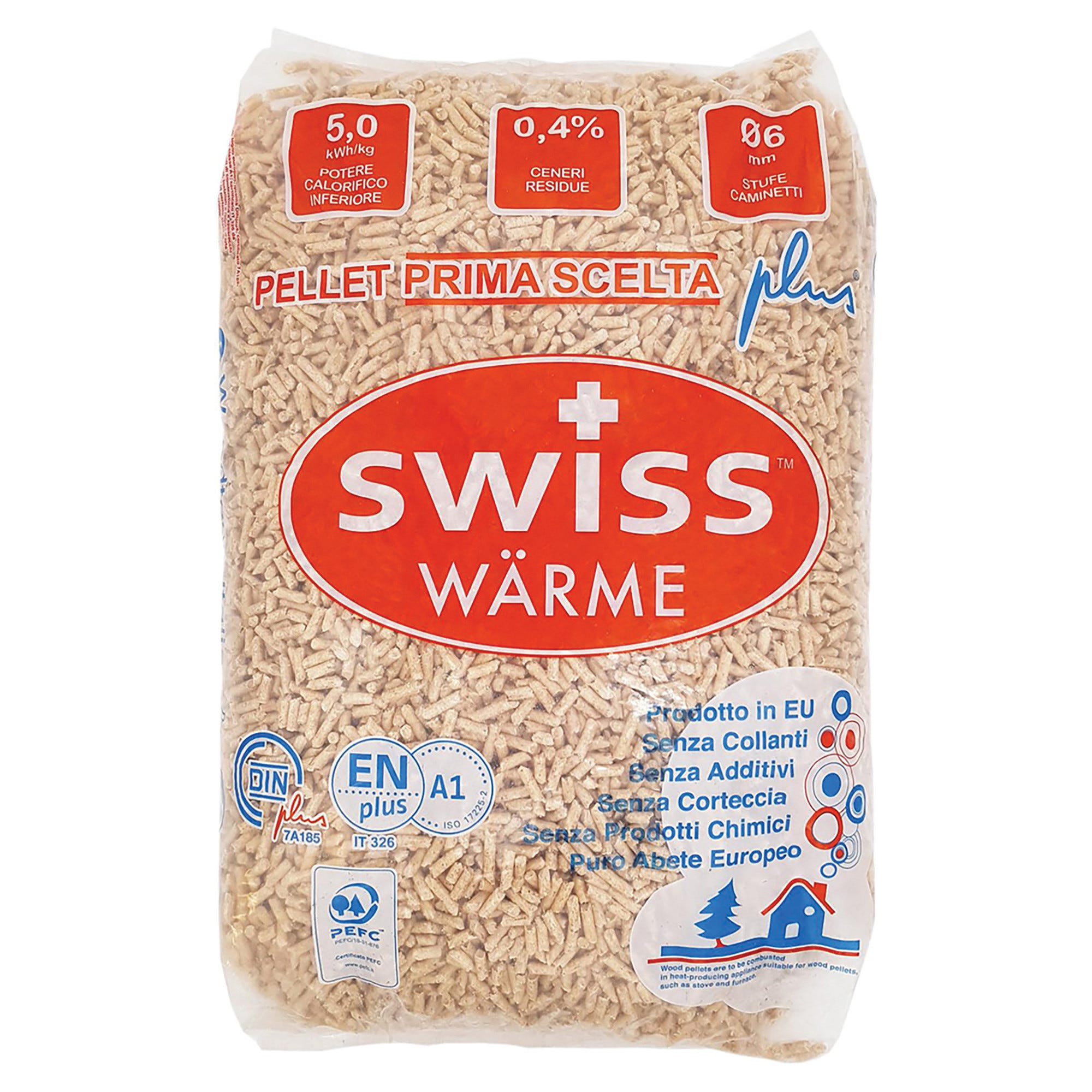 PELLET 100% ABETE EN PLUS A1 SWISS WARME