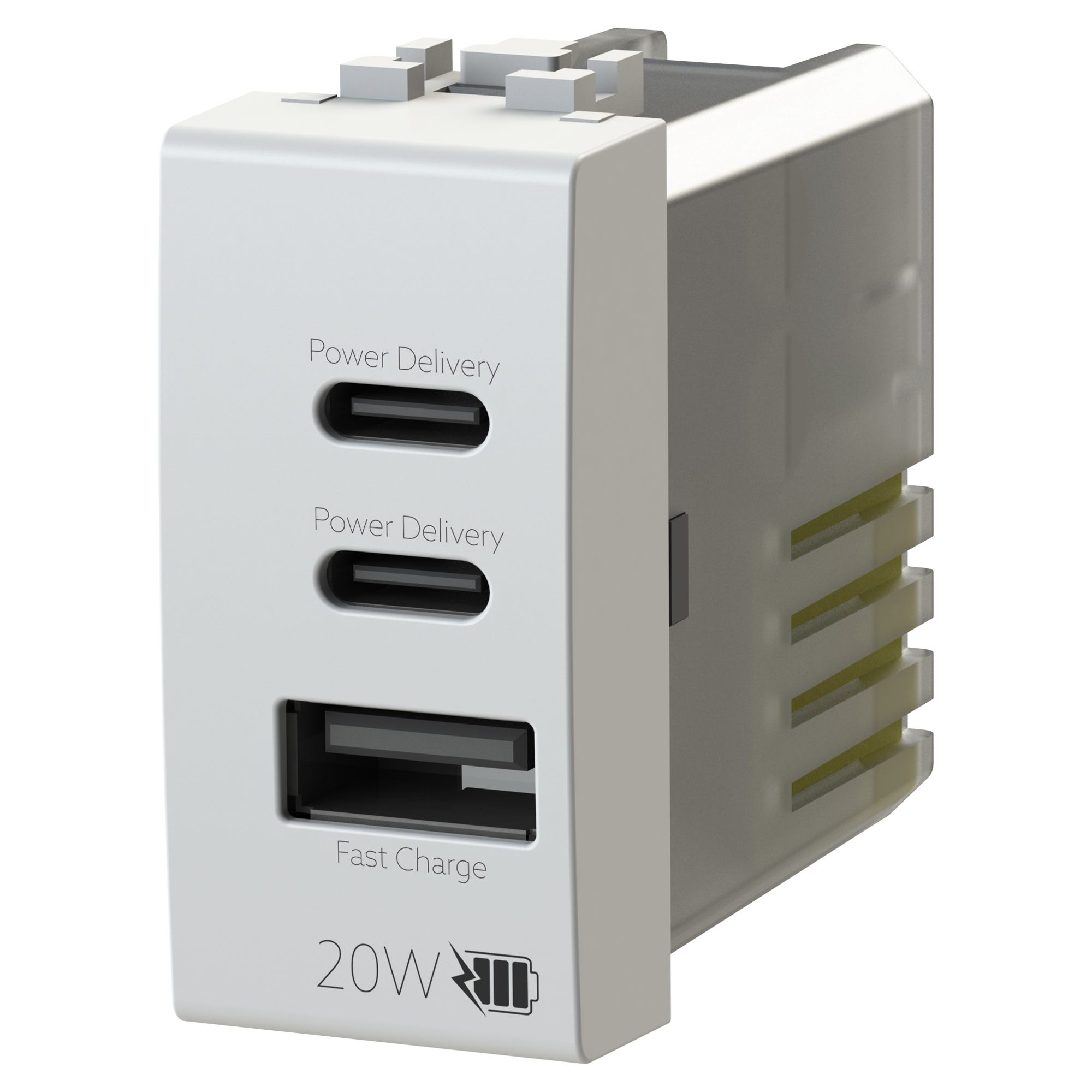 PRESA USB 4BOX 3 USCITE POWER DELIVERY 2 USCITE C 1 USCITA A 20W ...