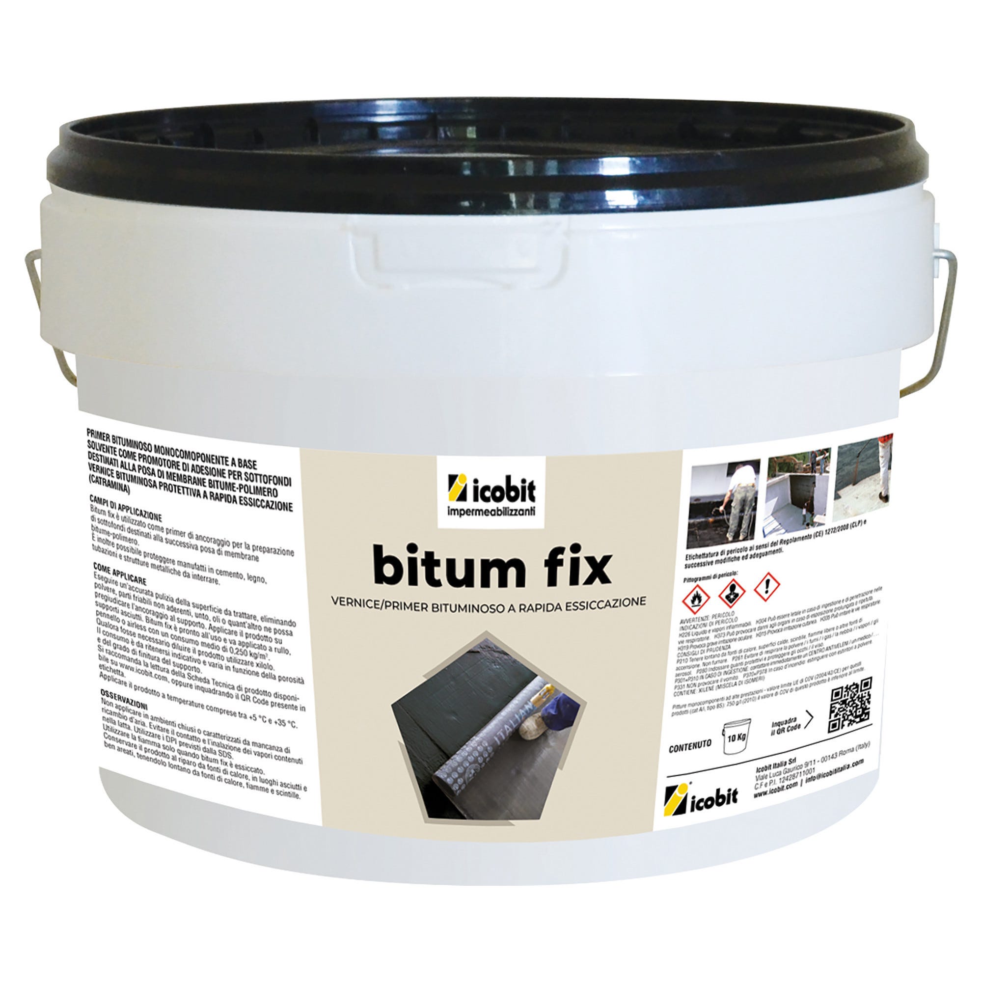 PRIMER BITUMINOSO A SOLVENTE BITUM FIX 10 kg A RAPIDA ESSICCAZIONE