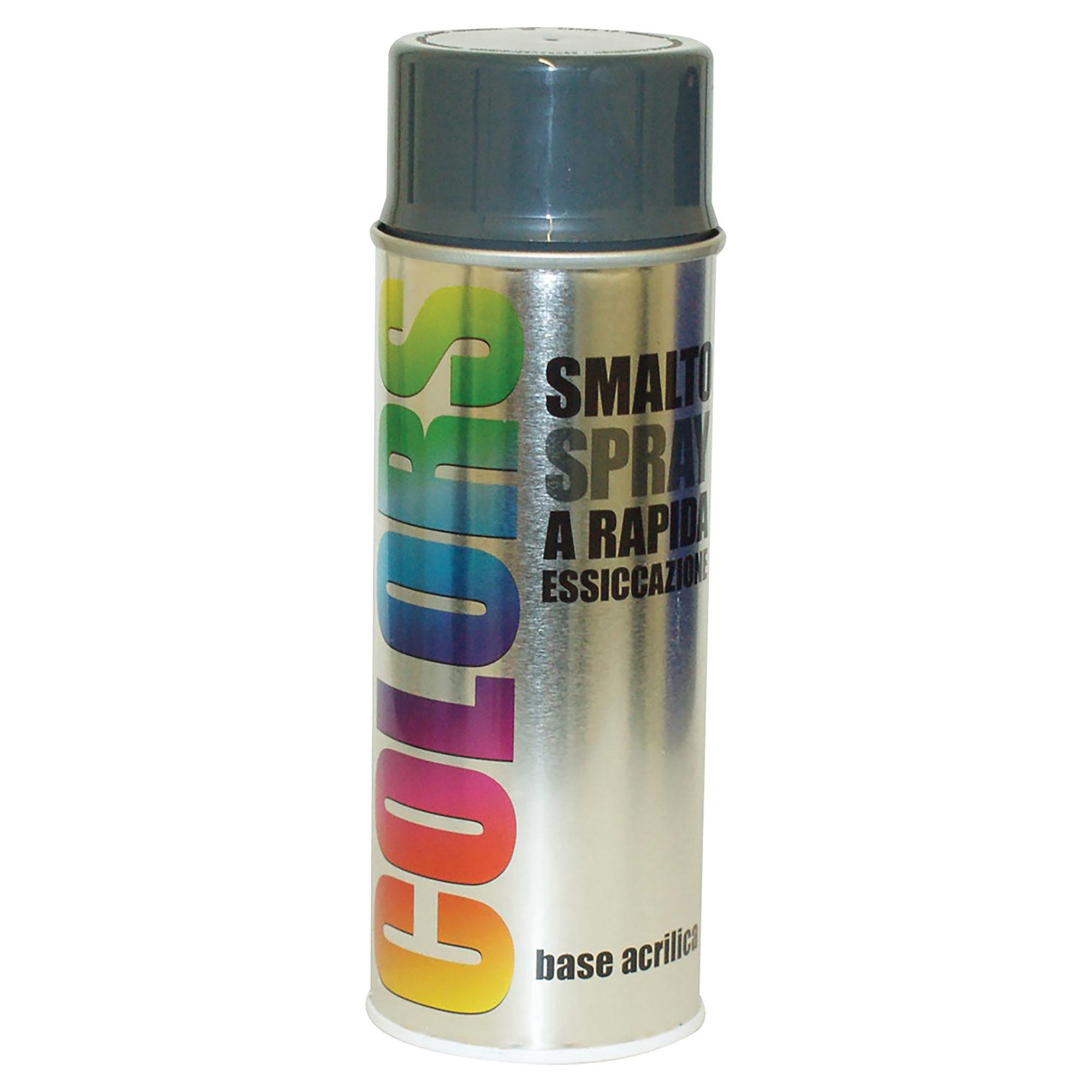 SMALTO SPRAY COLORS MOTIP RAL 7016 GRIGIO ANTRACITE 400 ml 2 - 4 m² CON 1 l