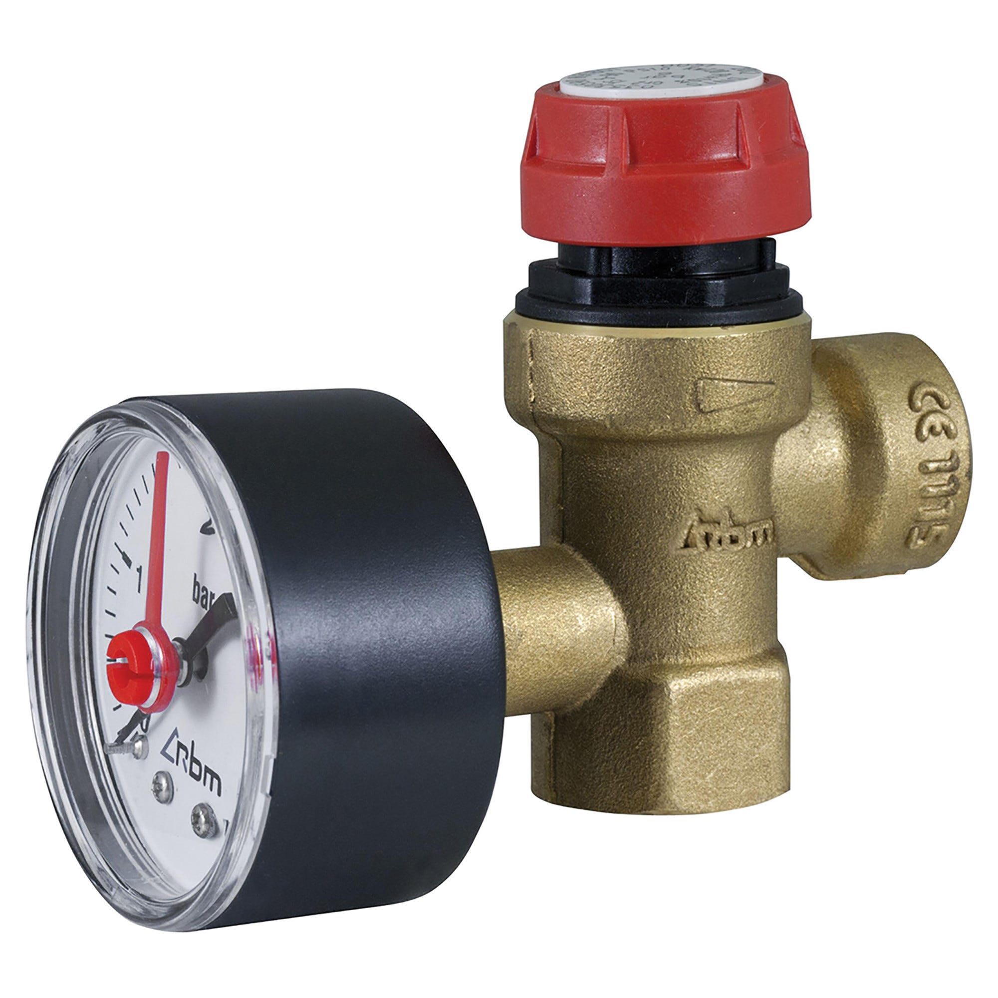 VALVOLA SICUREZZA RBM 3/4'' MF 3 BAR CON MANOMETRO - PN10 TEMPERATURA ...