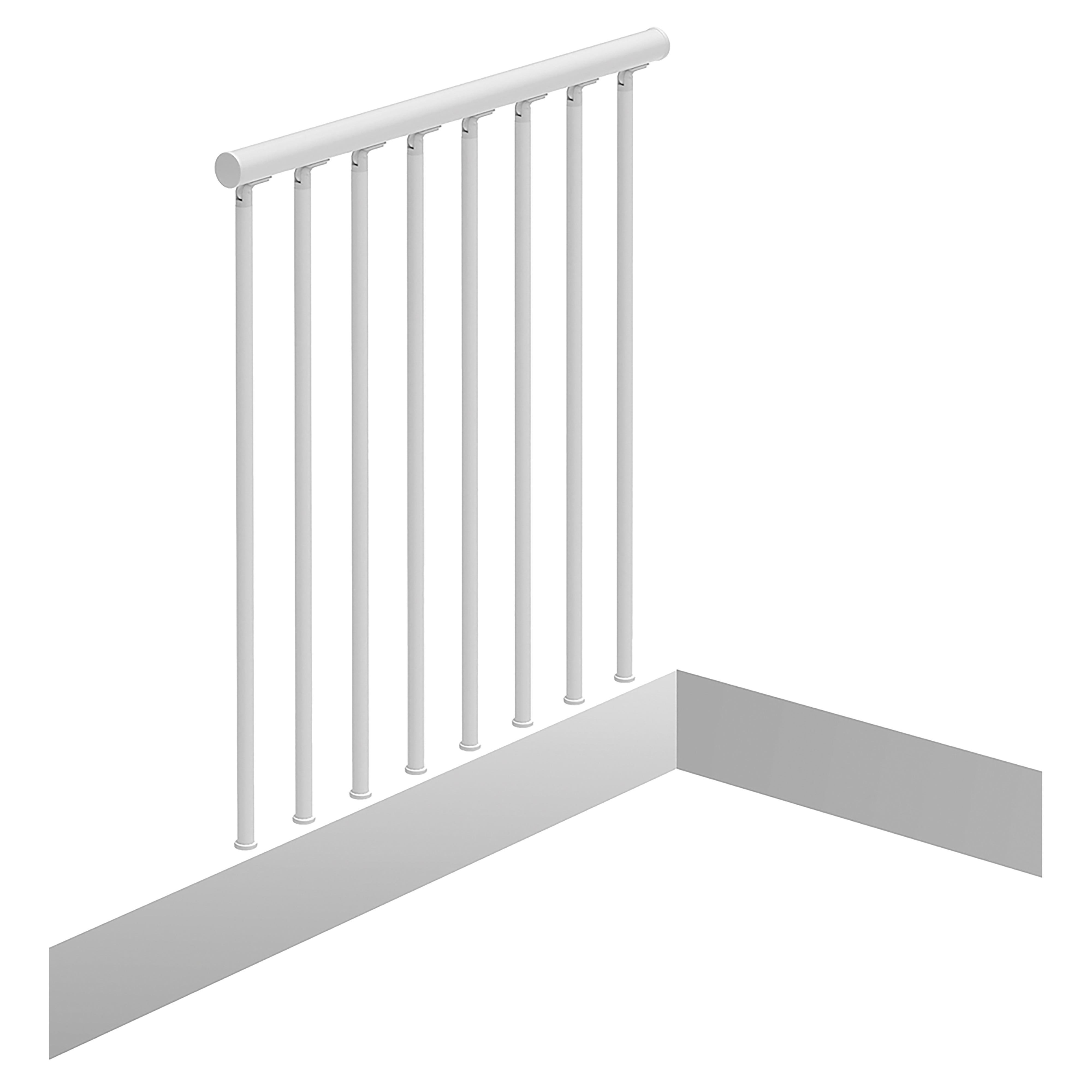 BALAUSTRA ACCIAIO BIANCO CORRIMANO BIANCO 100 cm ABBINABILE A SCALA ...