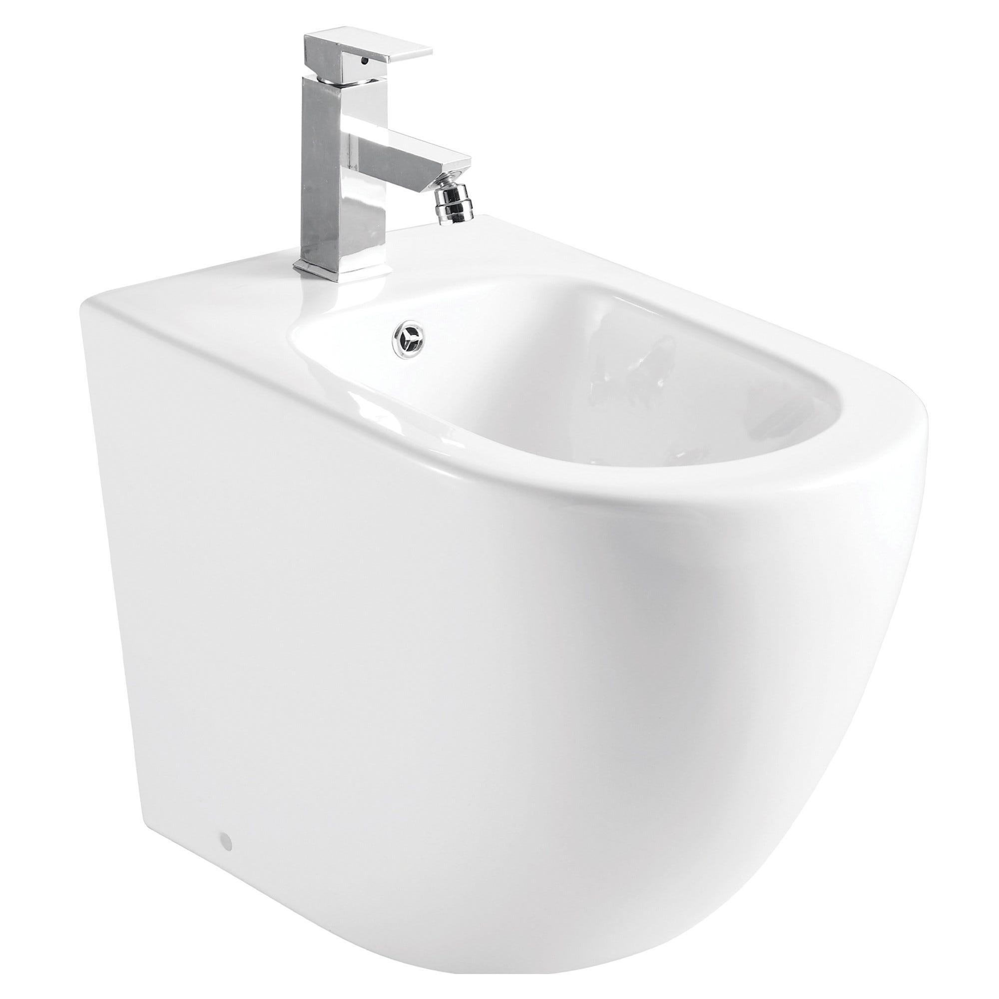 BIDET SERIE GENOVA FILO MURO IN CERAMICA BIANCA | Tecnomat