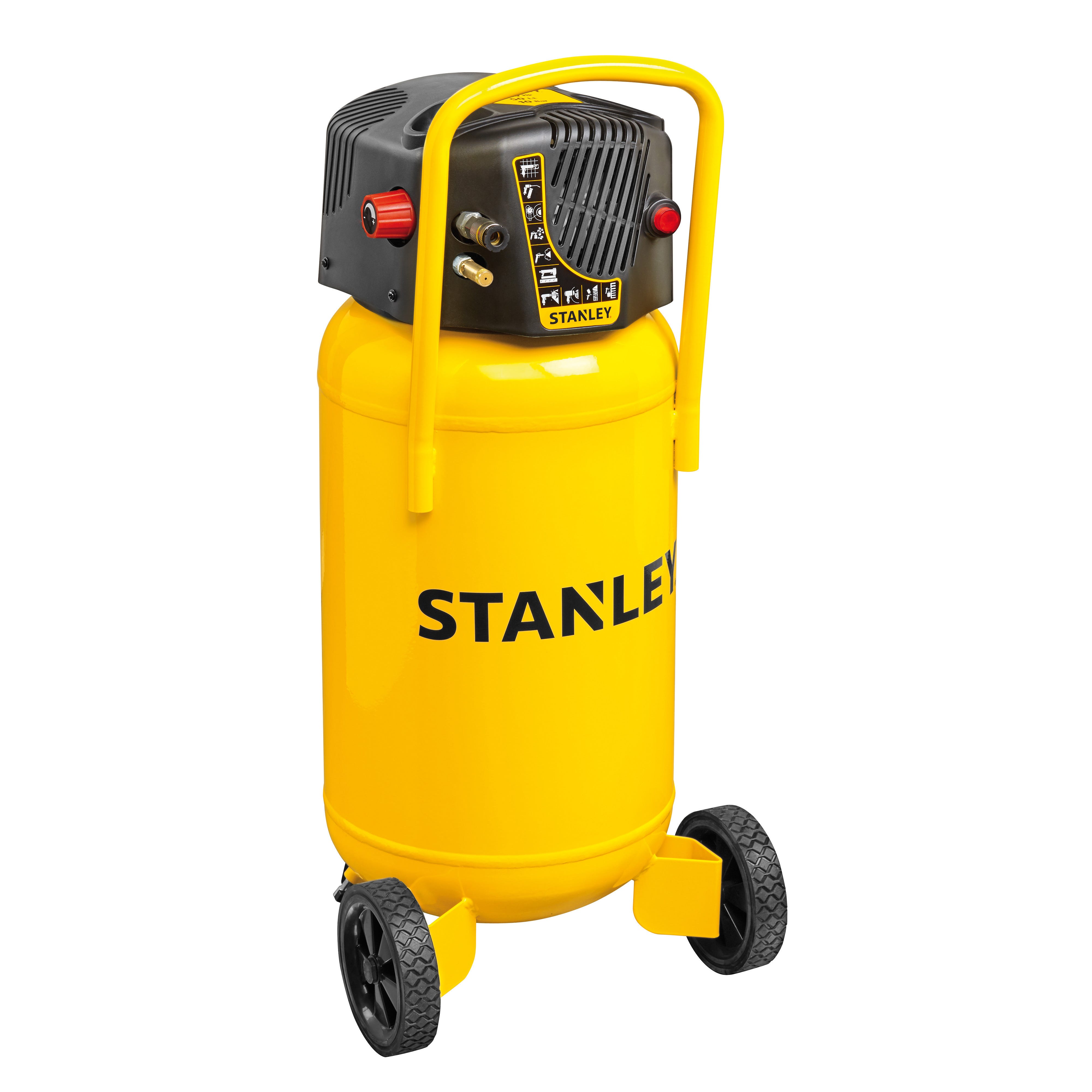 COMPRESSORE VERTICALE 50l STANLEY 2 Hp D230 10 50V PRESSIONE 10bar ARIA compressore-verticale-50l-stanley-2-hp-d230-10-50v-pressione-10bar-aria