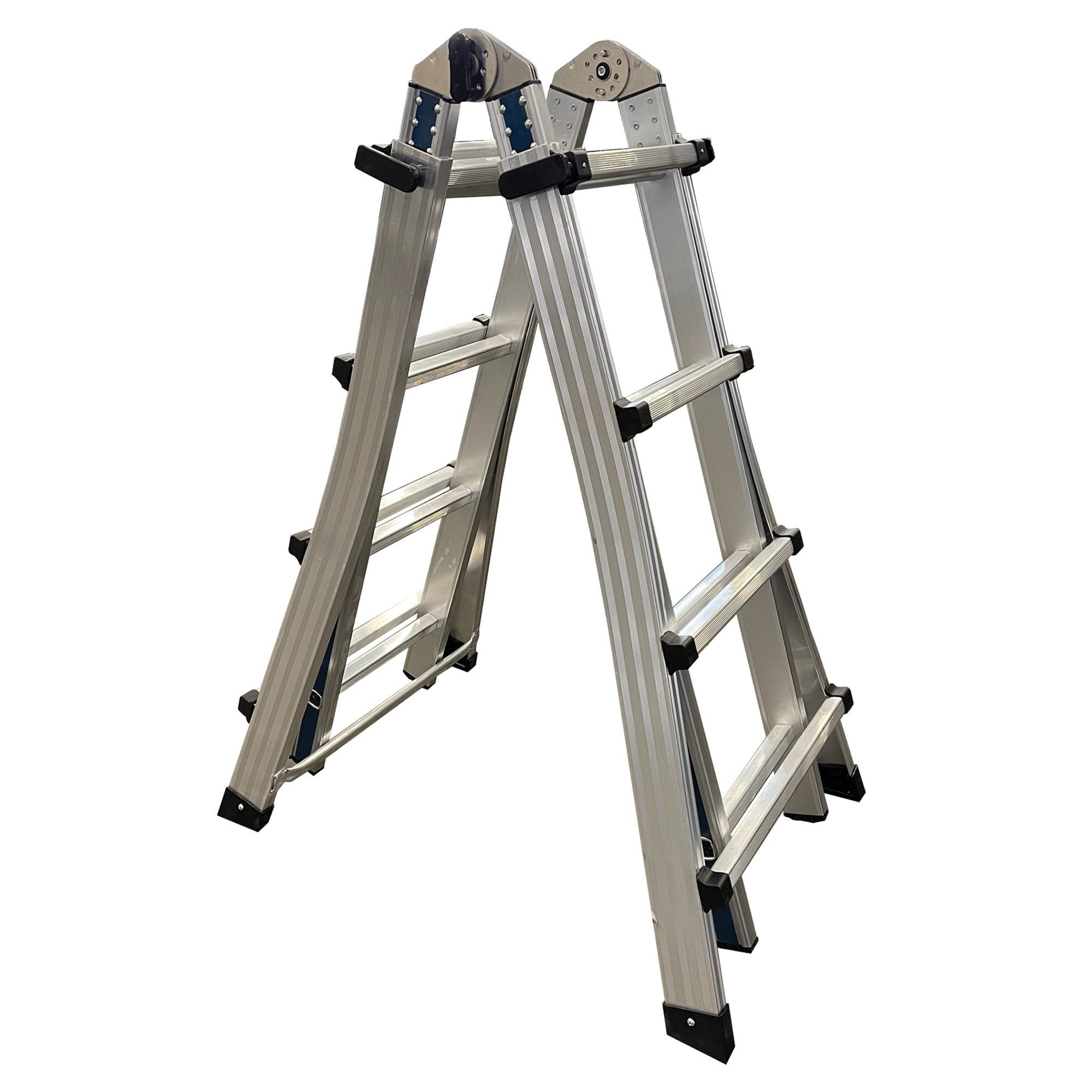 SCALA TELESCOPICA ALLUMINIO 5,46 m 5+5 GRADINI MAX 150kg EN131 | Tecnomat