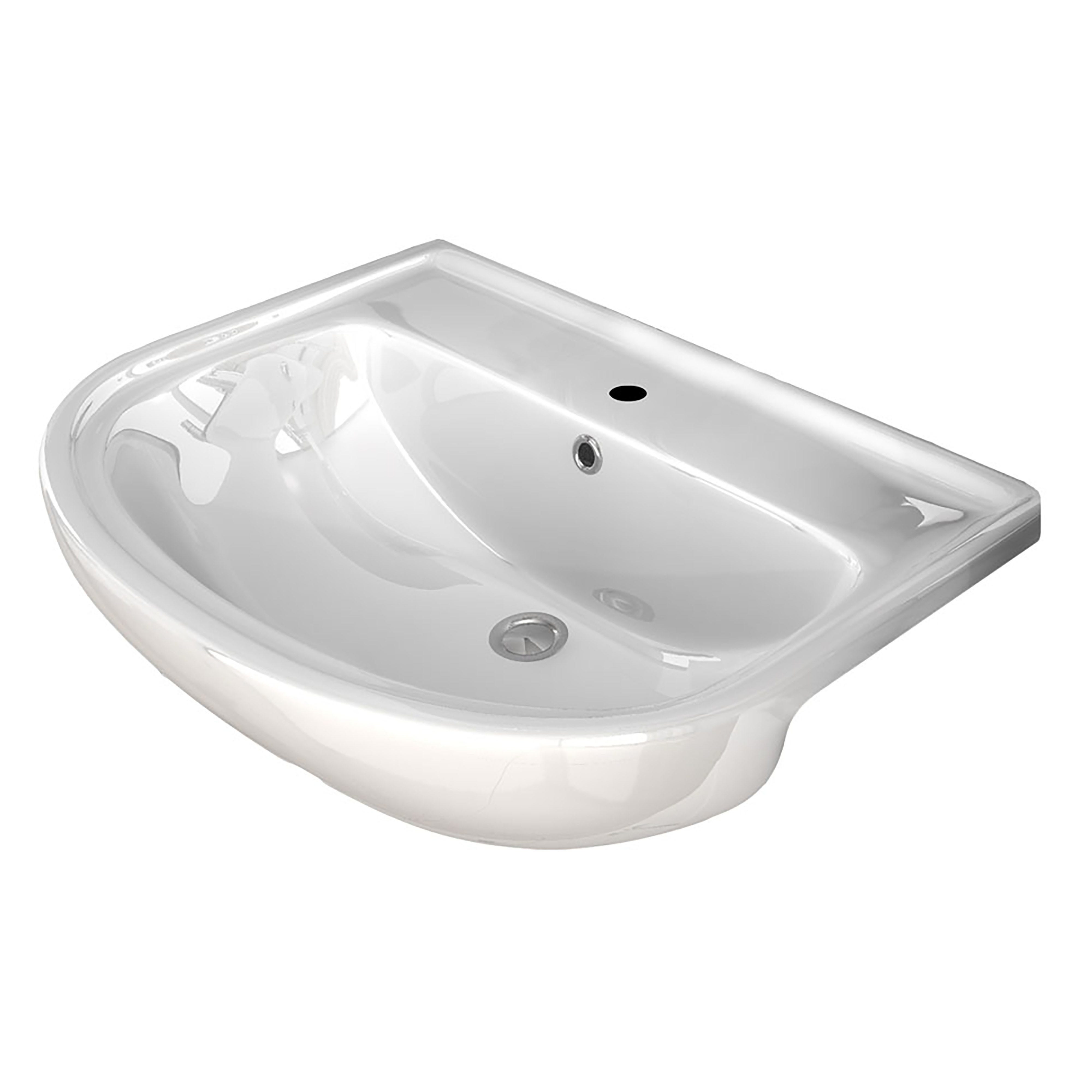 LAVABO SEMINCASSO PALACE BIANCO IN CERAMICA 65x50,5x20 cm (LxPxH)