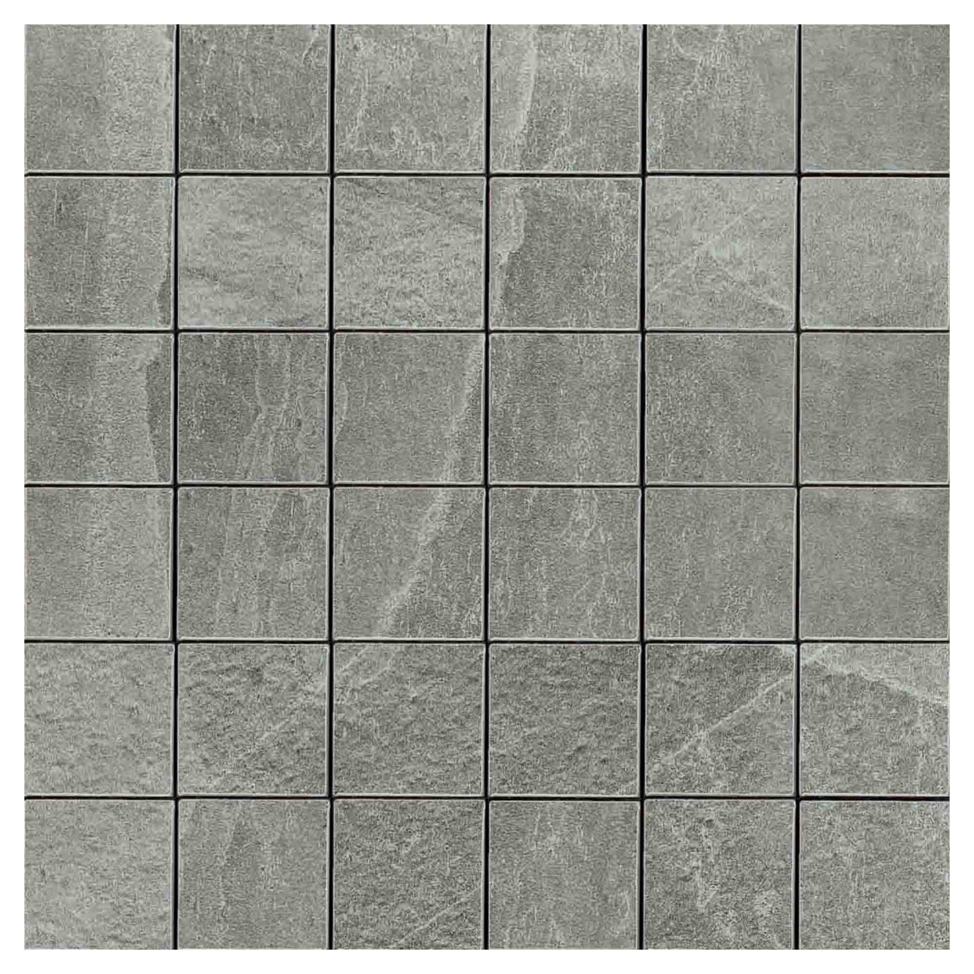 MOSAICO SLATE GRIGIO 30x30x1 RETTIFICATO GRES PORCELLANATO
