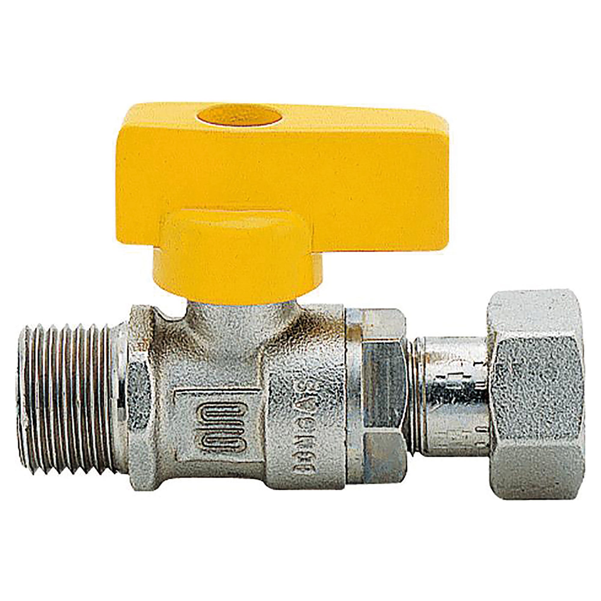 RUBINETTO A SFERA GAS CON GIRELLO DRITTO M1/2"x3/4"