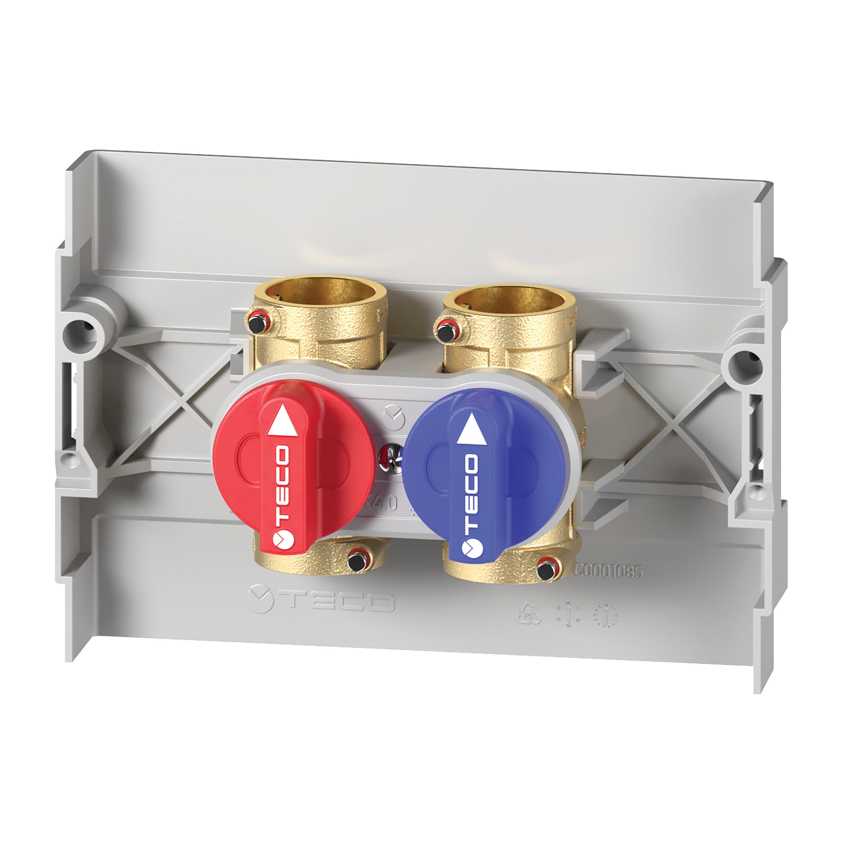 SCATOLA KIT VALVOLE ACQUA TECO K4.0 Ø 15 mm CALDA/FREDDA