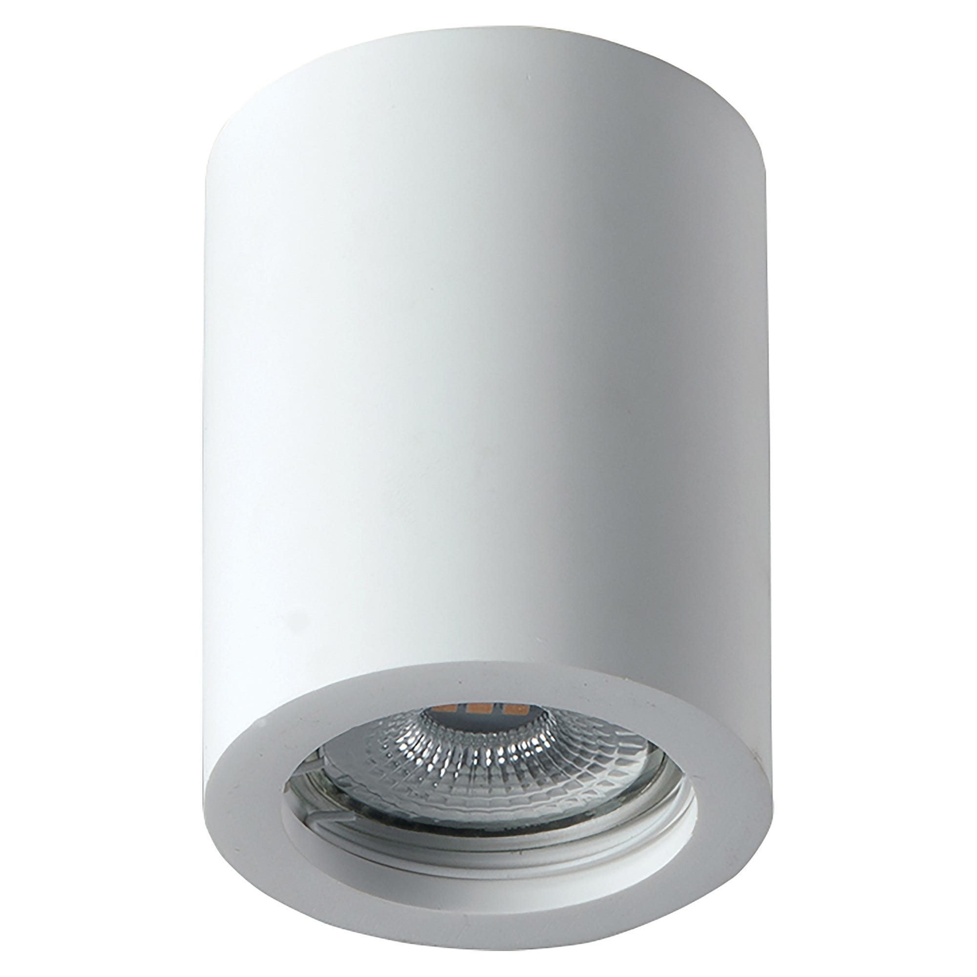 PLAFONIERA SPACE TONDA 1xGU10 FINO A 9W LAMPADINA NON INCLUSA IN GESSO ...