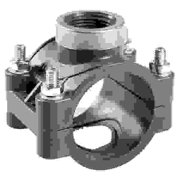 PRESA STAFFA SAB Ø32 mm - F 1/2" PN16 CON ANELLO INOX PER TUBO POLIETILENE